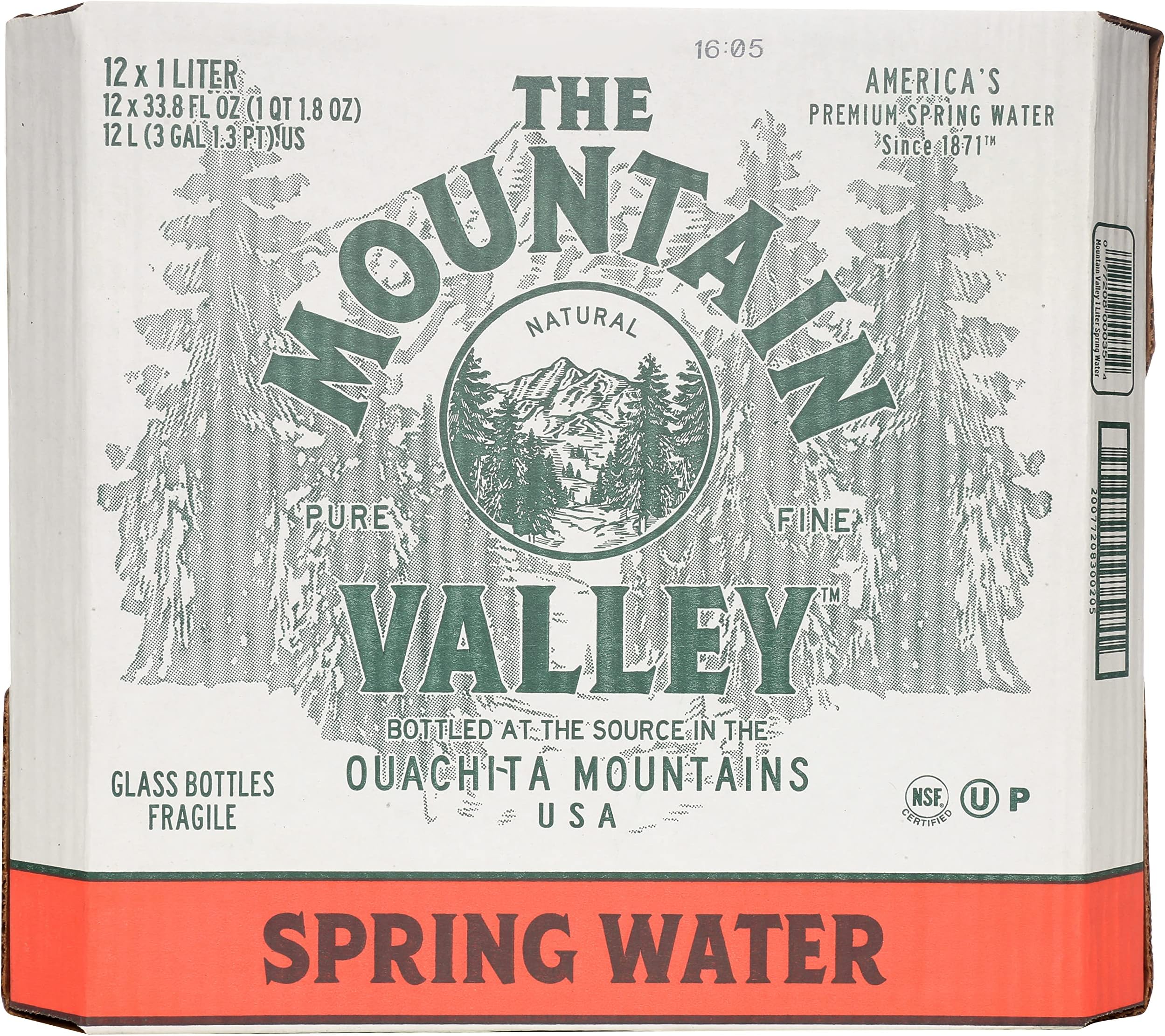 Amazon.com: Mountain Valley Water, Water Spring, 33.8 Fl Oz, 12 Pack ...