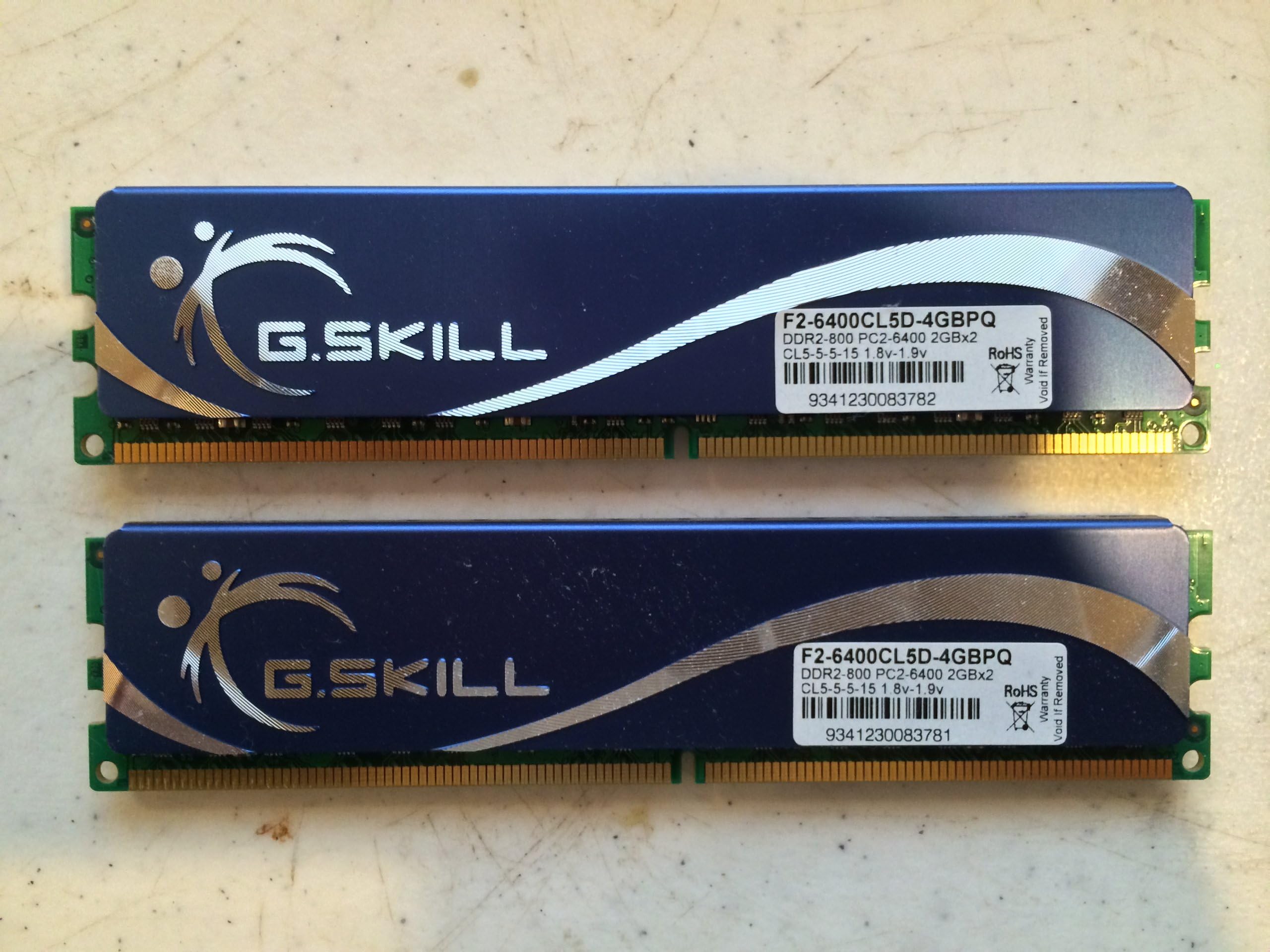 G.SKILL 4GB (2 x 2GB) 240-Pin SDRAM DDR2 800 (PC2 6400) Dual Channel ...