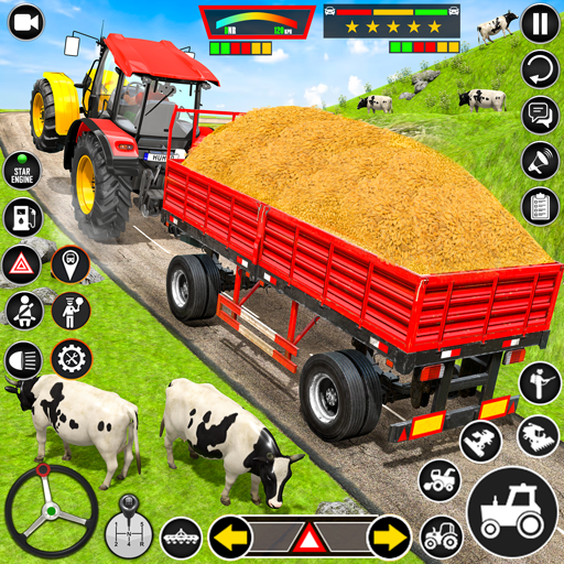 Virtual FarFamily Fun Farming Game: Modern Tractor Trolley Driving ...