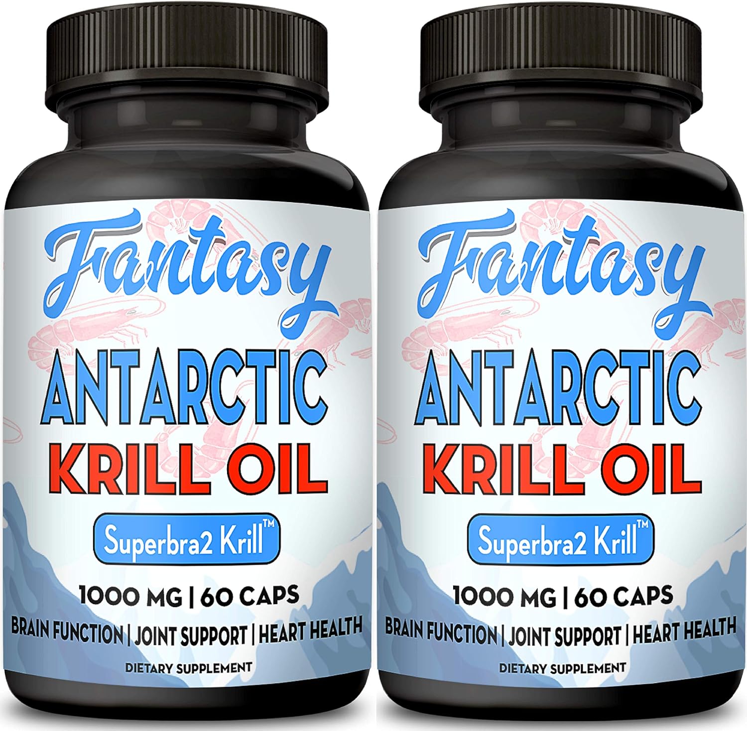 Amazon.com: (2-Pack) Pure Antarctic Krill Oil 1000mg with Astaxanthin ...