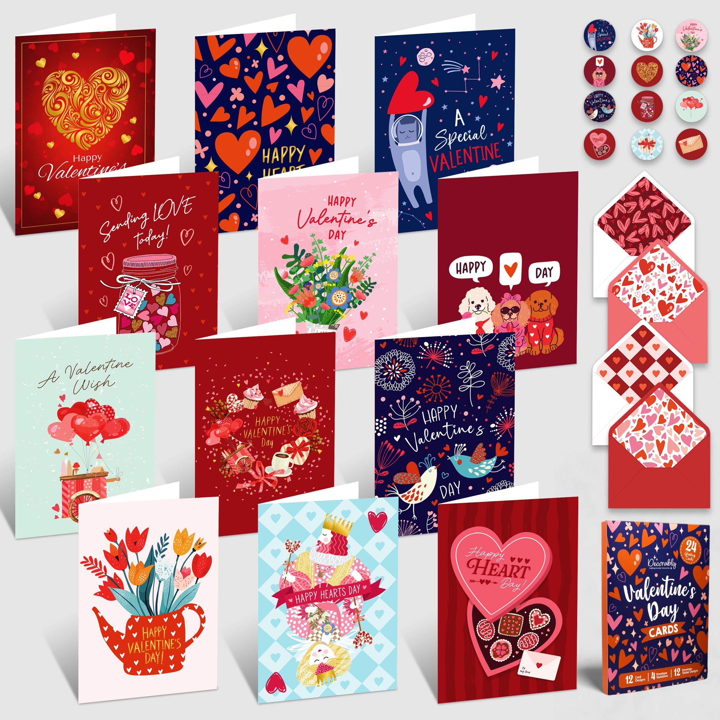 Amazon.com : Happy Valentines Day Postcards - (48 Pack) 4"X6 ...