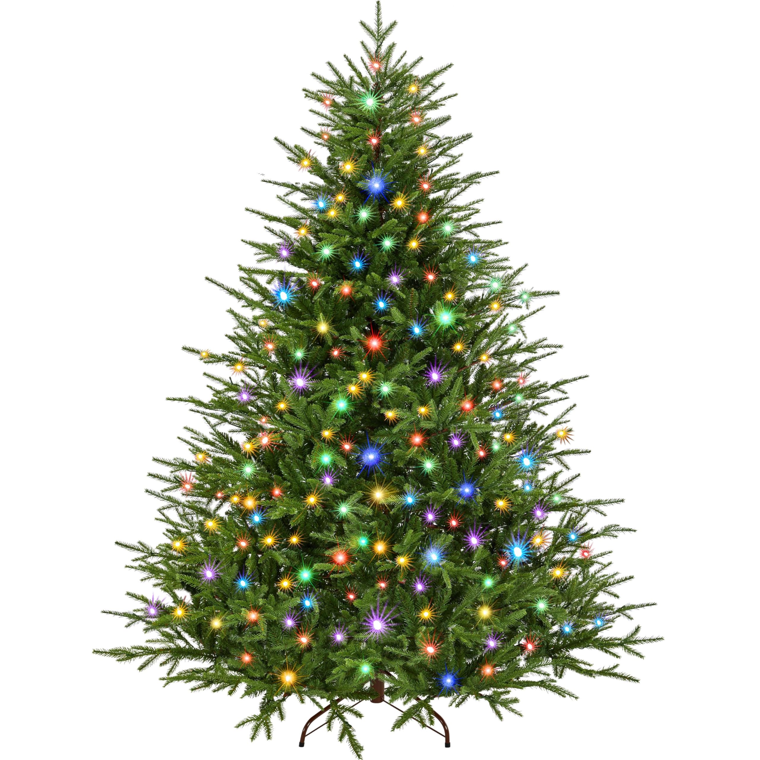 Amazon.com: Yaheetech 6ft Full Christmas Tree with 550 Multicolored LED ...