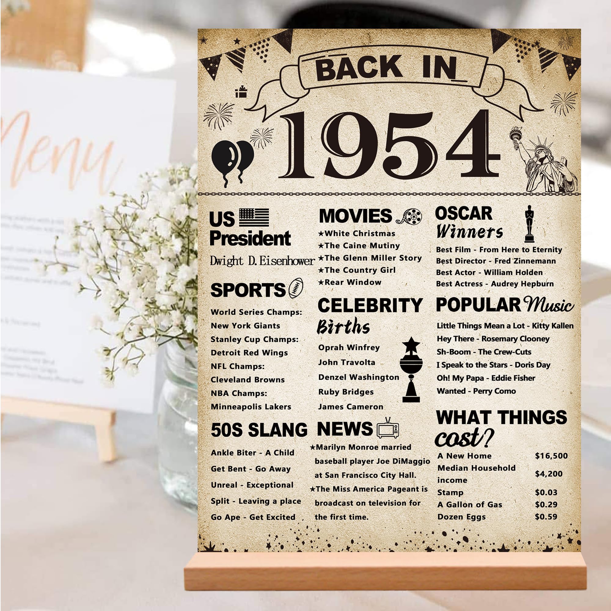 Snapklik.com : DARUNAXY 71st Birthday Party Decorations, Vintage Back ...