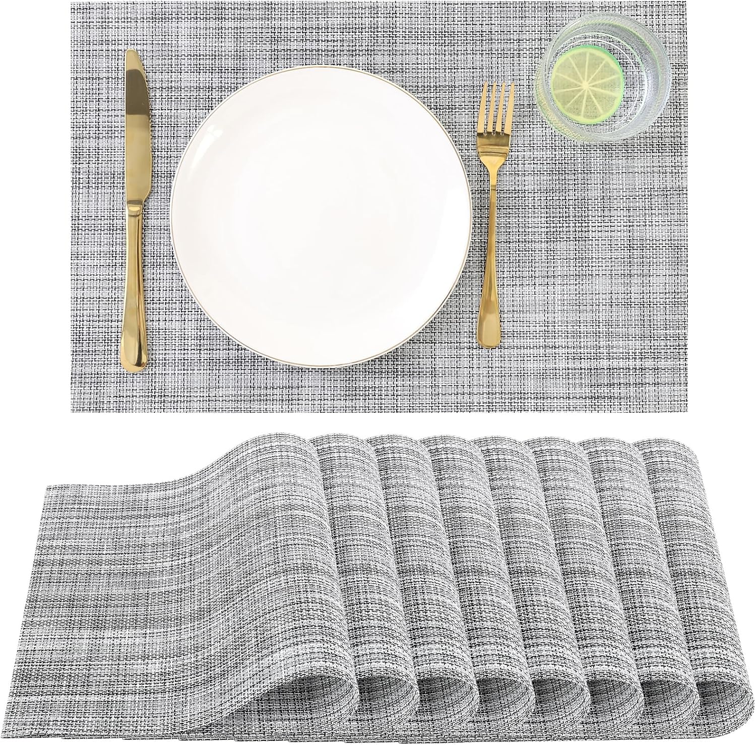 Amazon.com: Heat and Slip Resistant Placemats for Dining Table, Water ...