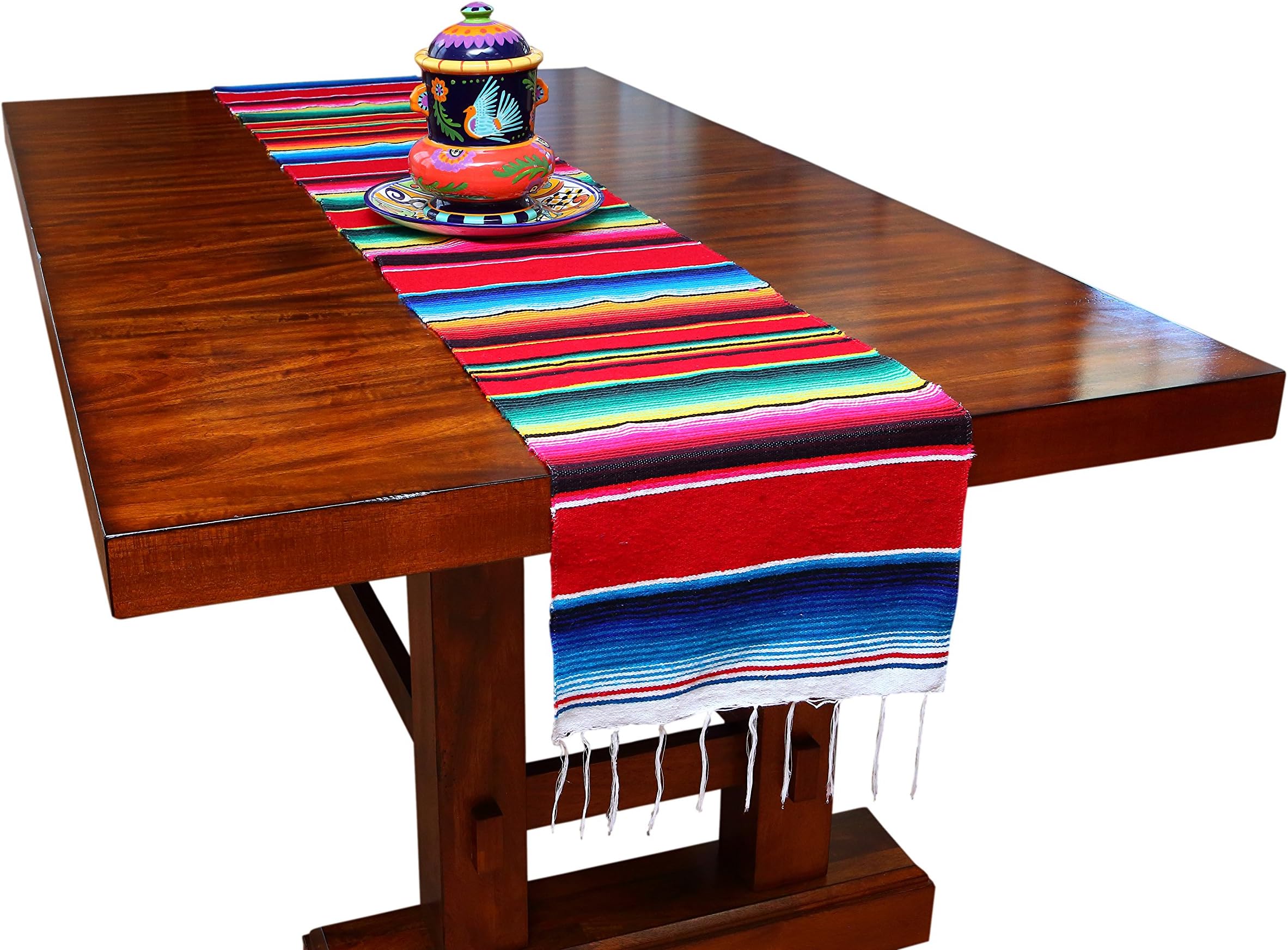 Amazon.com: Threads West Genuine Mexican Table Runner Saltillo Serape ...