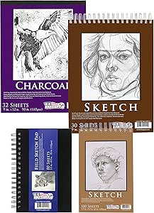 Amazon.com: U.S. Art Supply 4-Pad Sketch Book and Drawing Paper Set (242 Sheets) - Sizes (5.5 x ...