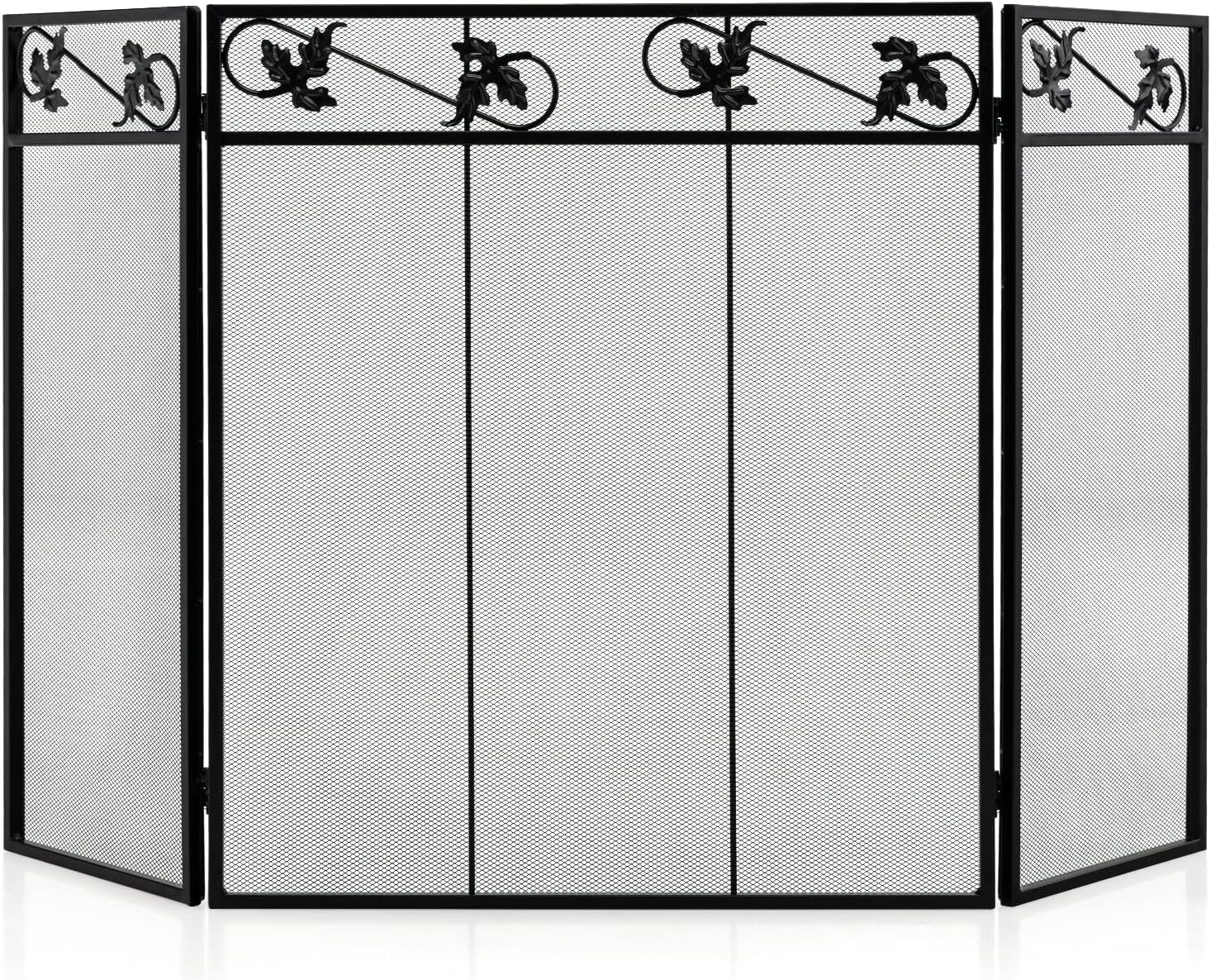 Amazon.com: GOFLAME 50 x 30 Inch Folding Fireplace Screen, 3-Panel Heat ...