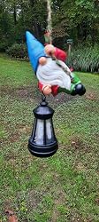 Amazon.com: WONDHOME Solar Hanging Gnome Garden Statue Climbing Rope ...