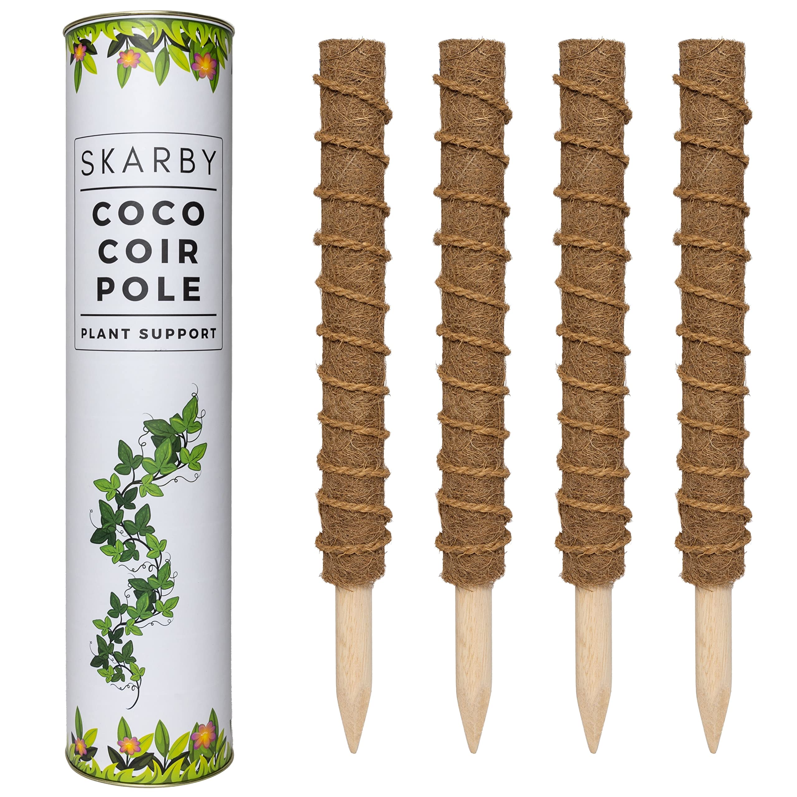 SKARBY 4 Pack Coir Totem Pole 17" Each (merge-able to 55") Extendable ...