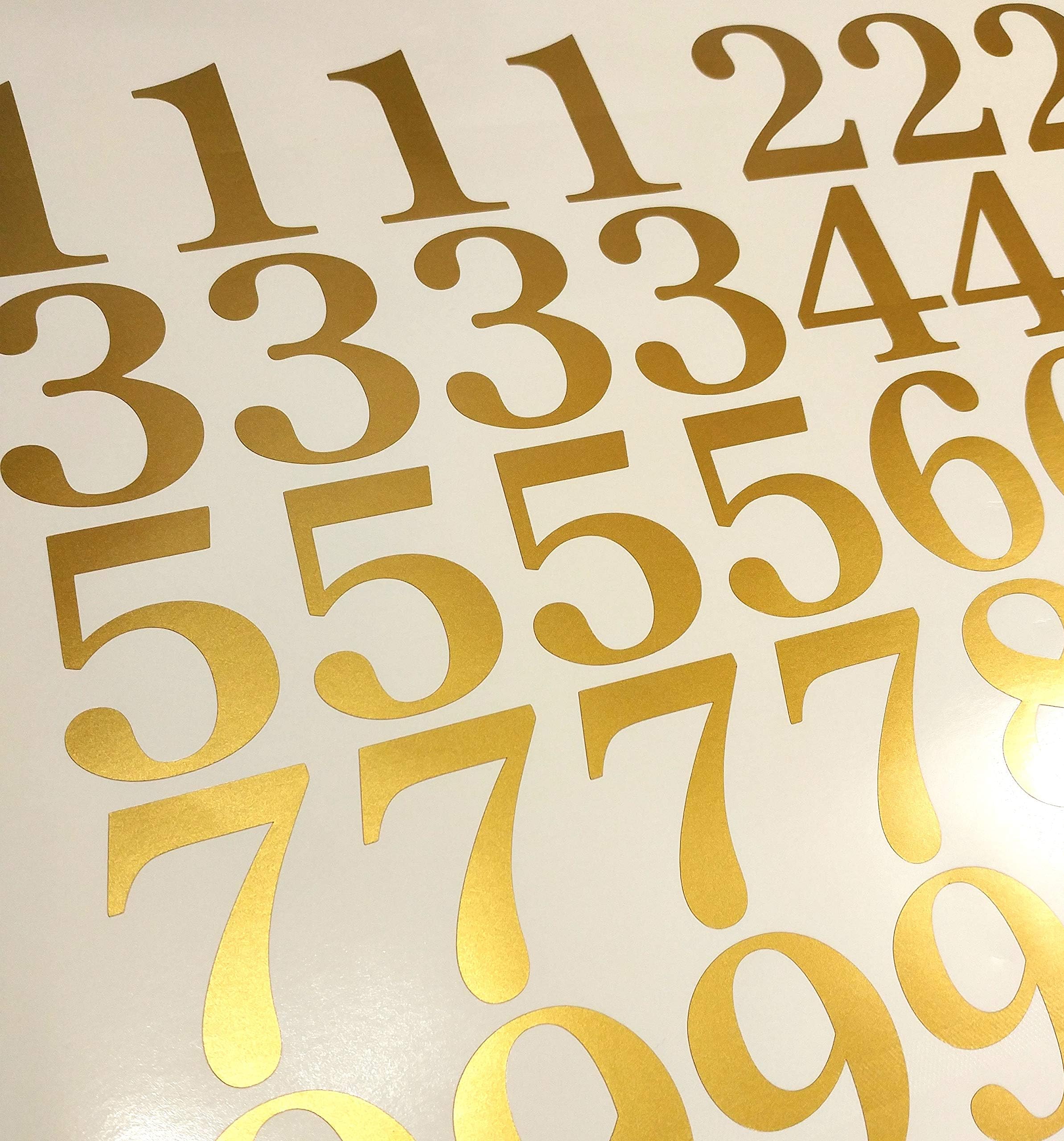 Amazon.com: 1" Metallic Gold Color, Classic Style Mailbox Numbers,Lot ...