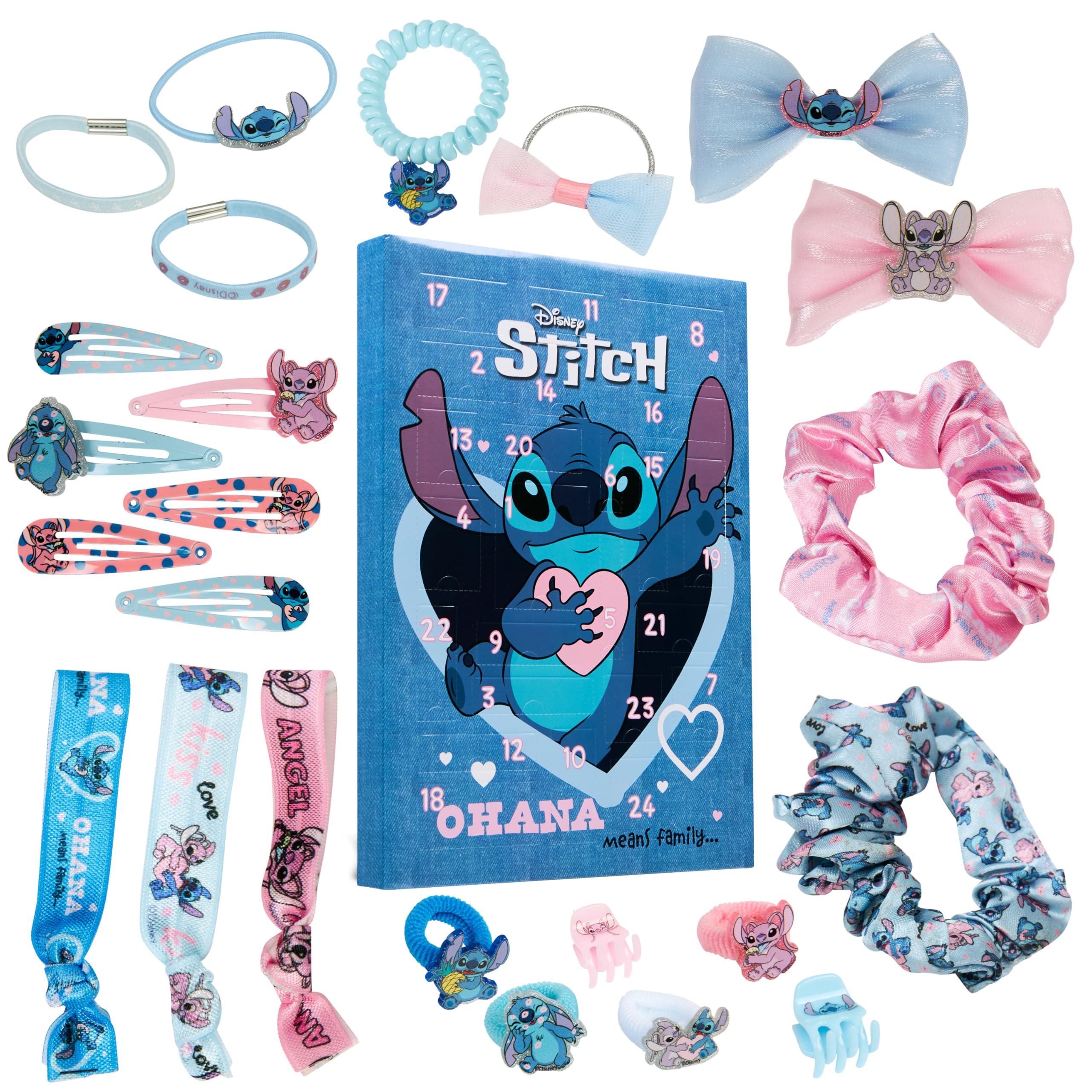 Amazon.com: Disney Stitch Advent Calendar 2024, Girls Hair Accessories ...