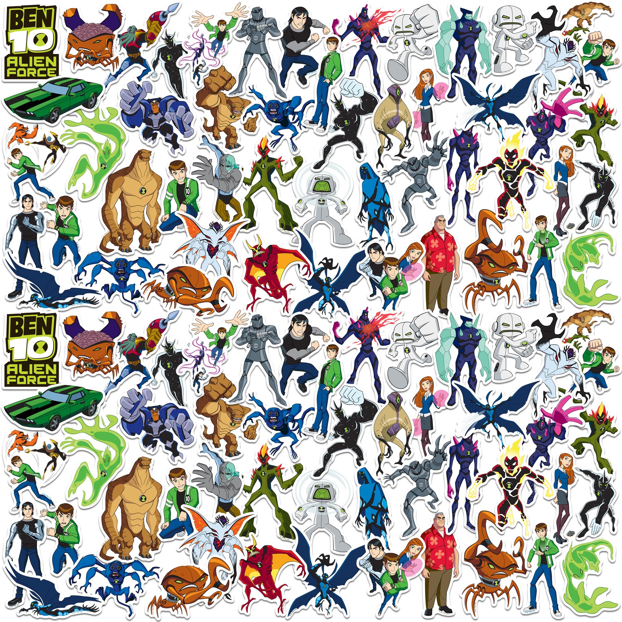 Amazon.com: Ben 10 Alien Force Characters 100ct Vinyl Large Deluxe ...