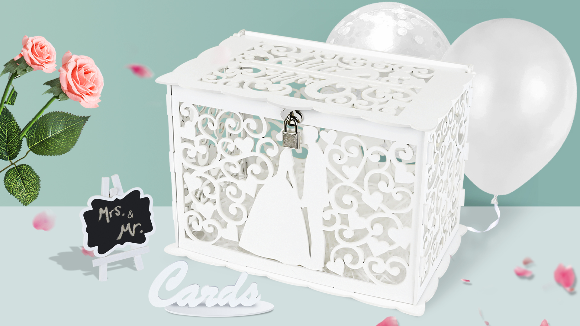 Unique Card Box Wedding Velvet Wedding Card Box