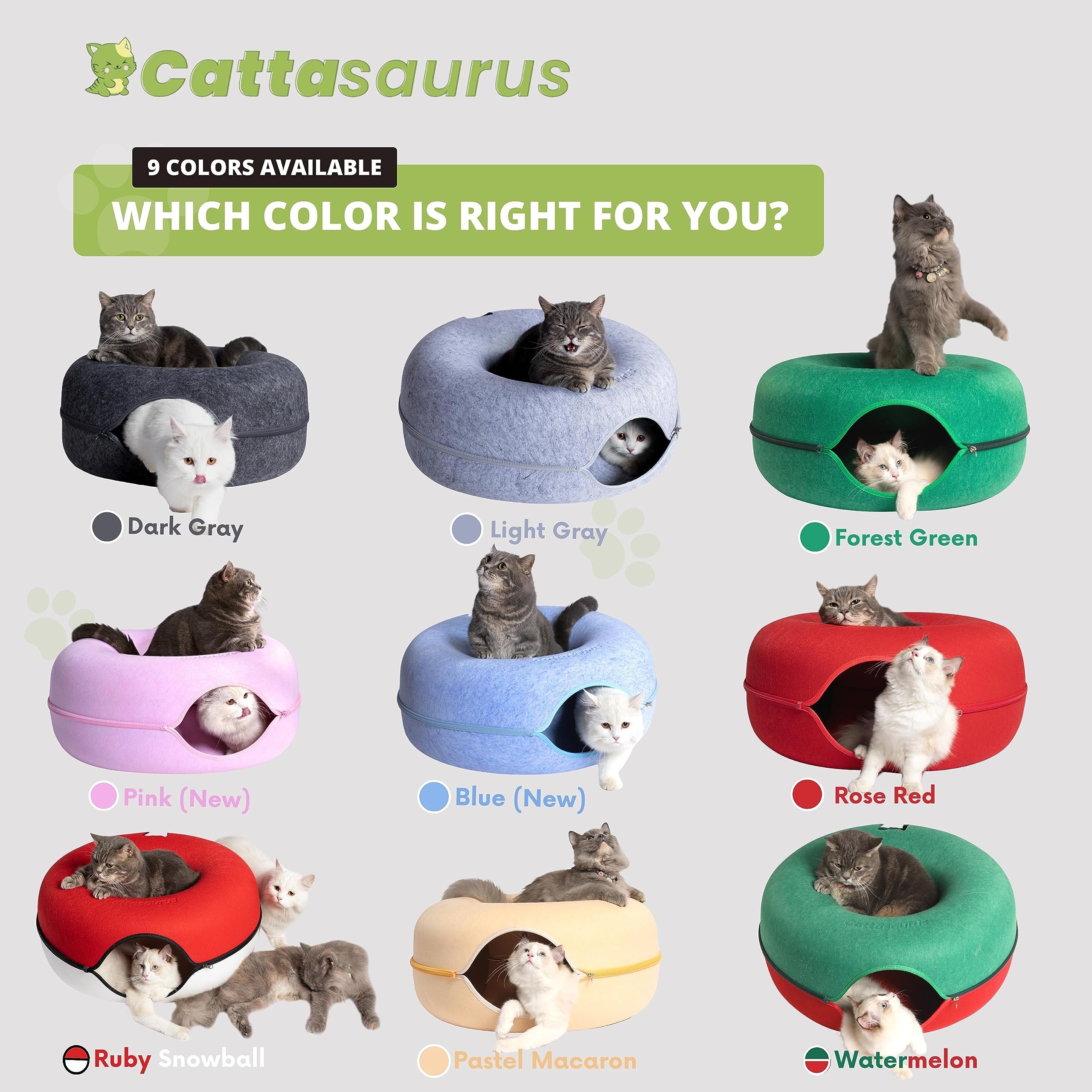 CATTASAURUS Peekaboo Cat Cave for Multiple Cats & Large Cats, for Cats ...