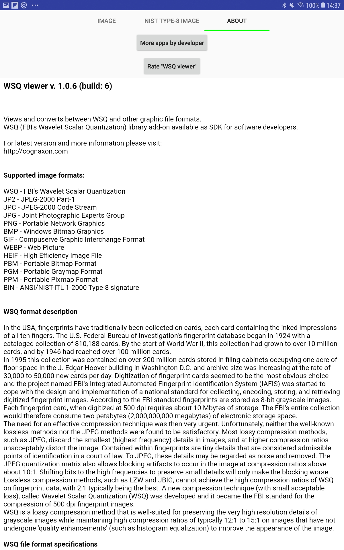 WSQ viewer - App on Amazon Appstore