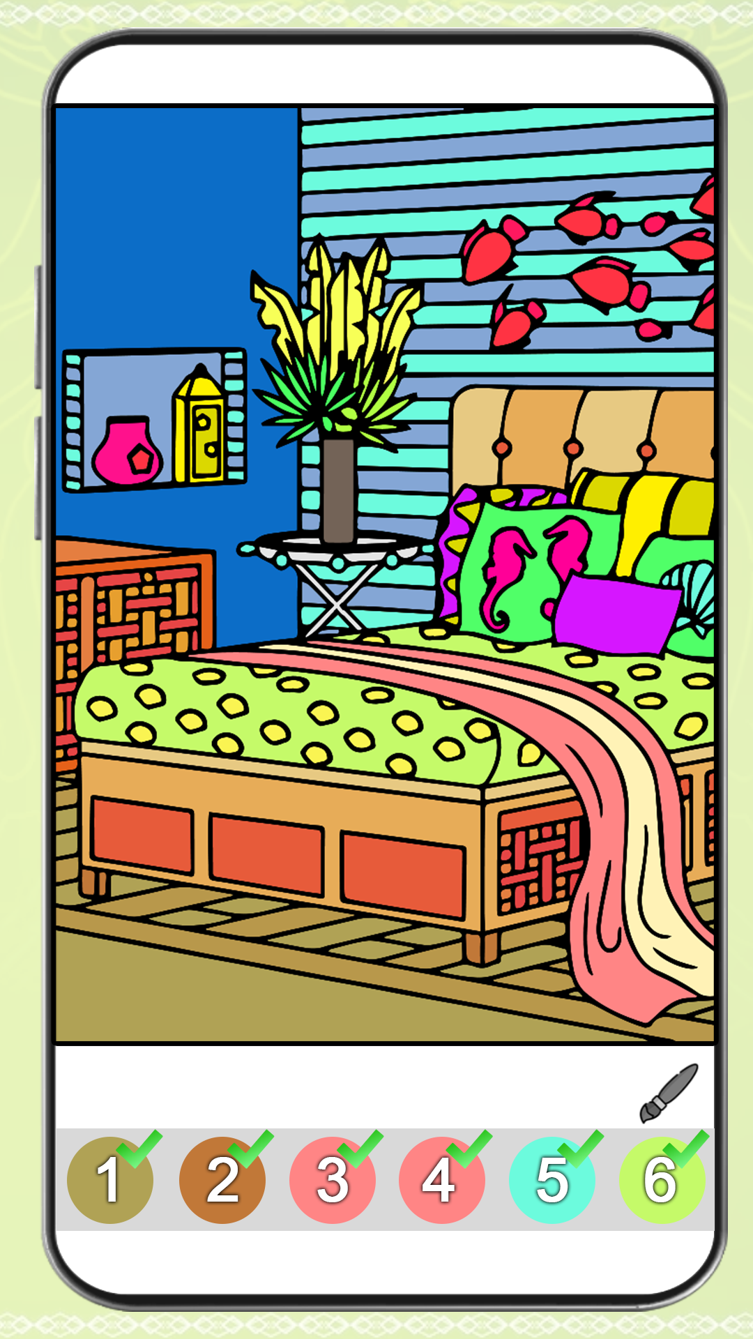 Furniture Color By Number - House Interior Glitter Painting - App on ...