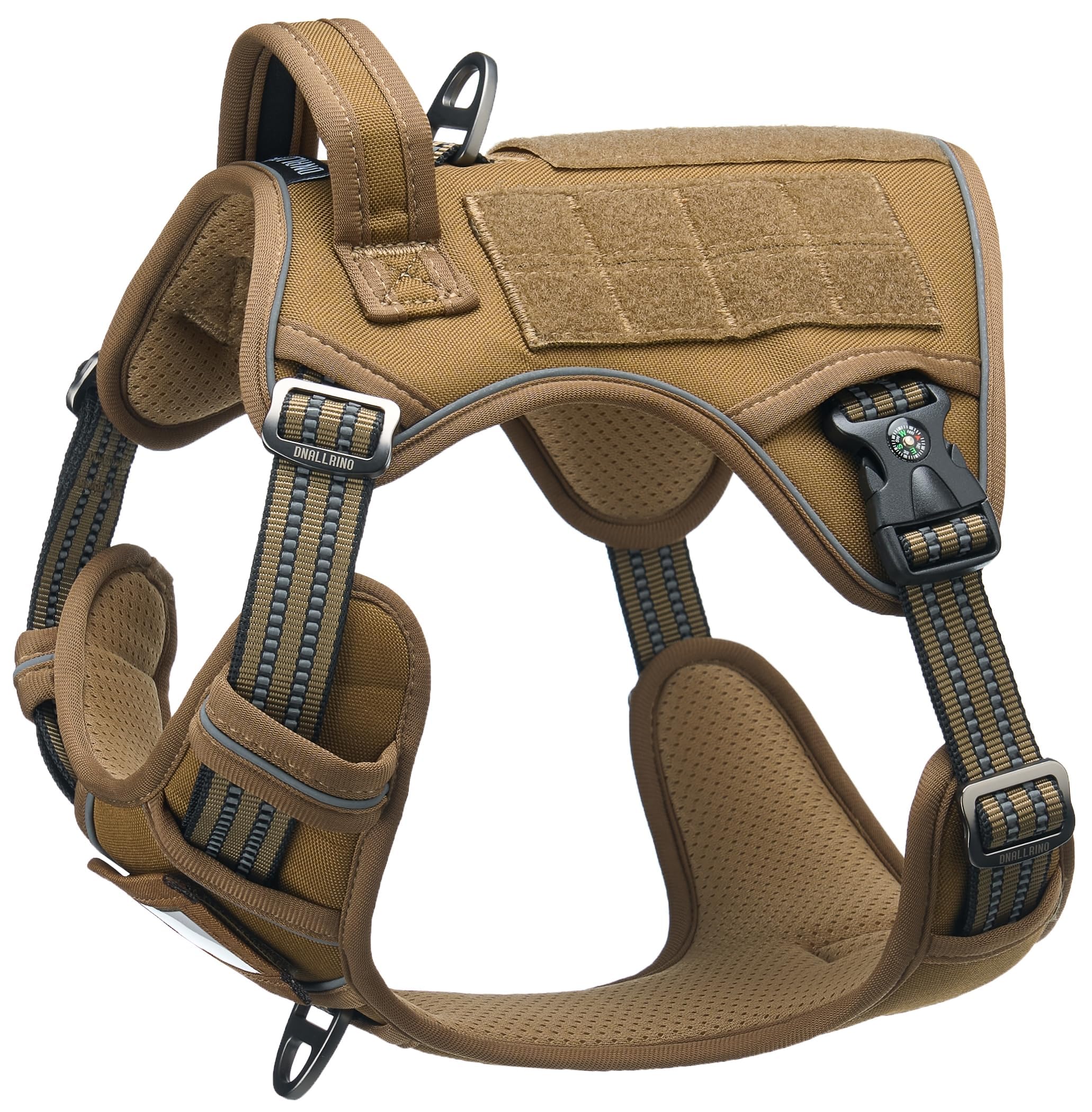 DNALLRINO Tactical Dog Harness for Medium Large Dogs, Heavy Duty Dog ...