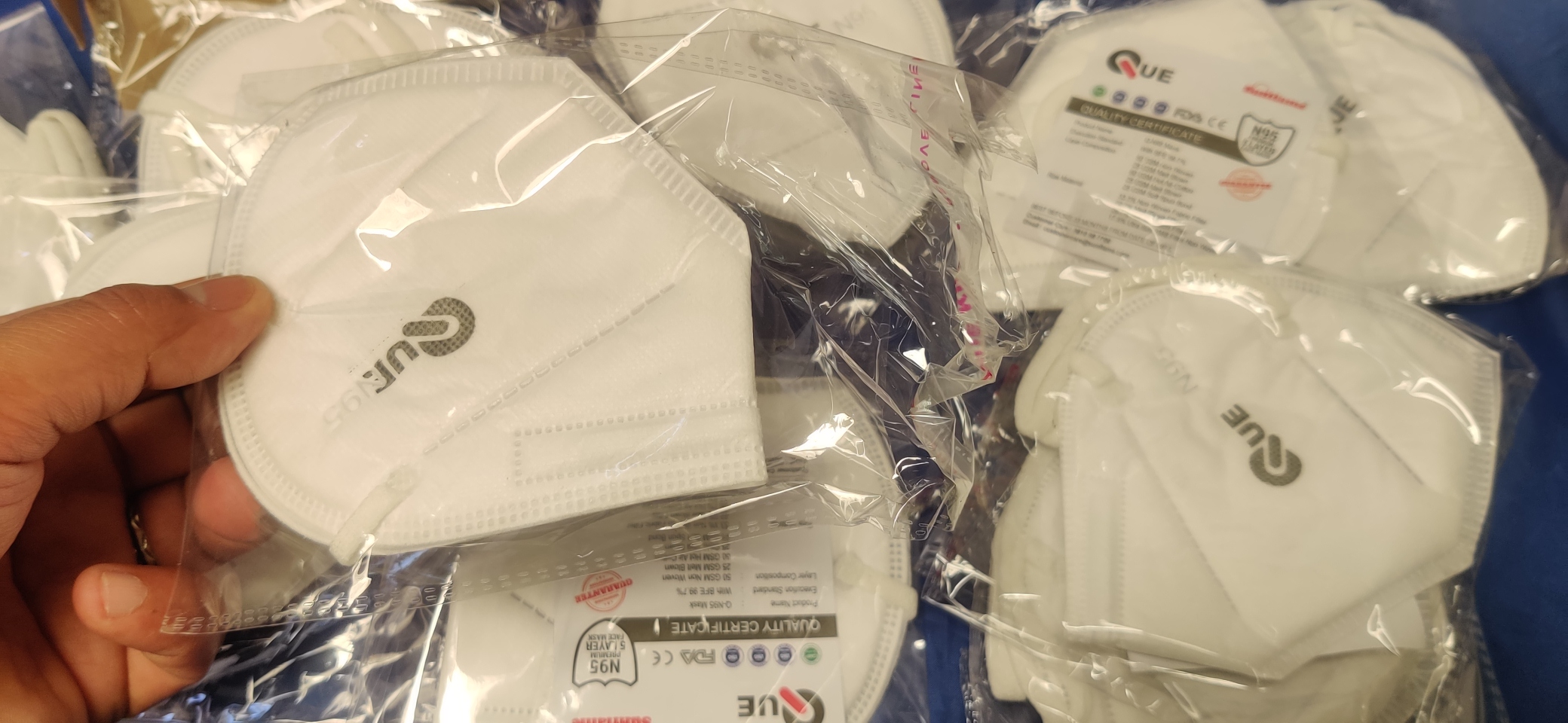 Sunflame Que N95 Face Masks with Earloops, 5 Layers, Reusable and ...