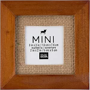 Amazon.com - 24 Pack: Mini Walnut Frame with Burlap Mat by Studio Décor®