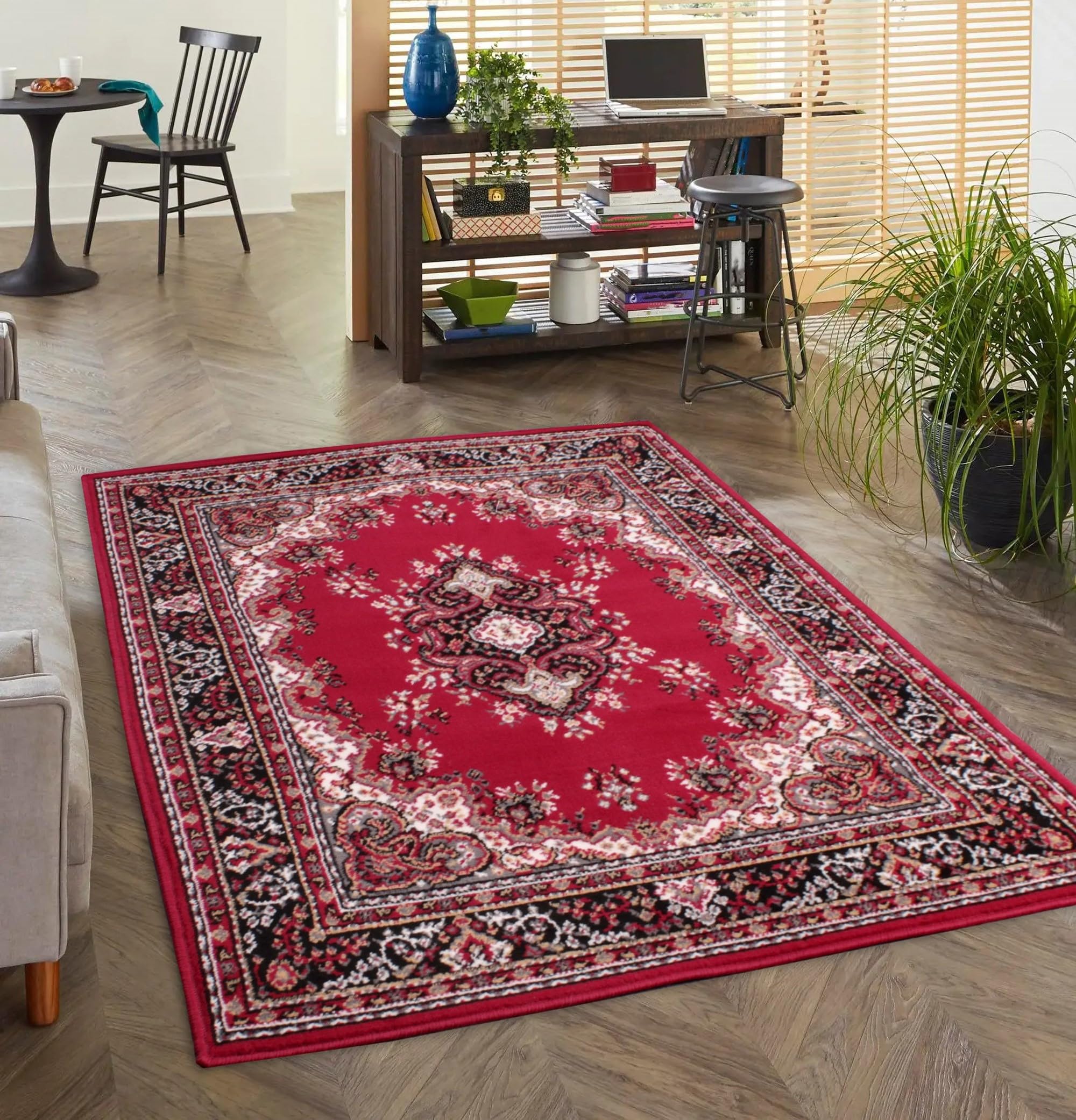 Lord of Rugs Lancashire Traditional Rug for Living Room, Bedroom ...