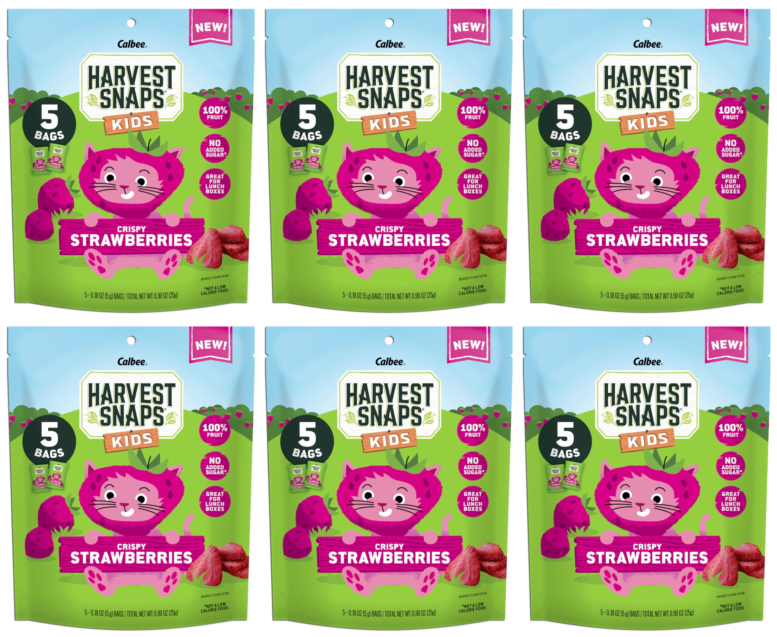 Amazon.com: Harvest Snaps Kids Crispy Fruit Snack Bags (6 Pouches of 5 ...