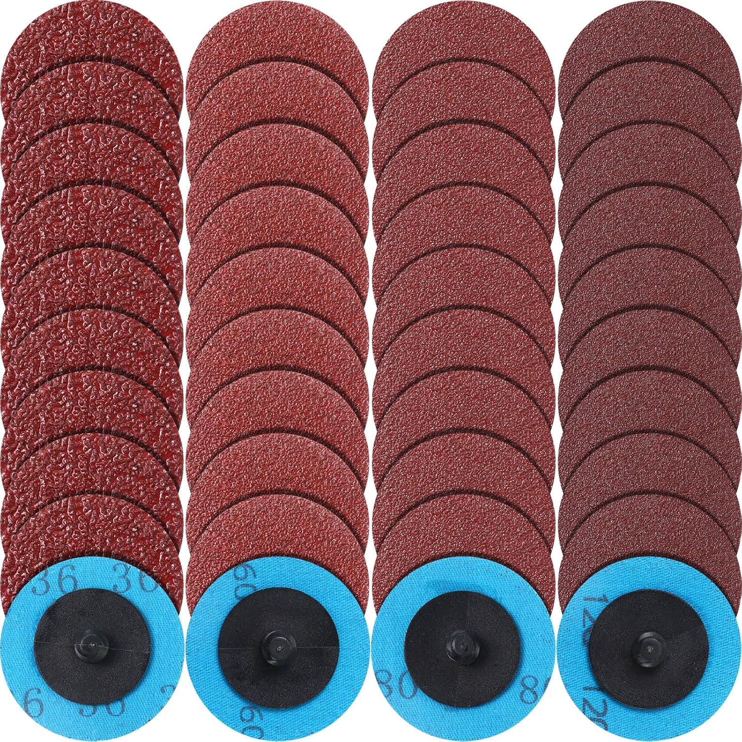 Amazon | 2インチサンディングディスク 200枚 36/60/80/120グリットディスク 酸化アルミニウムコーティング ダイ ...