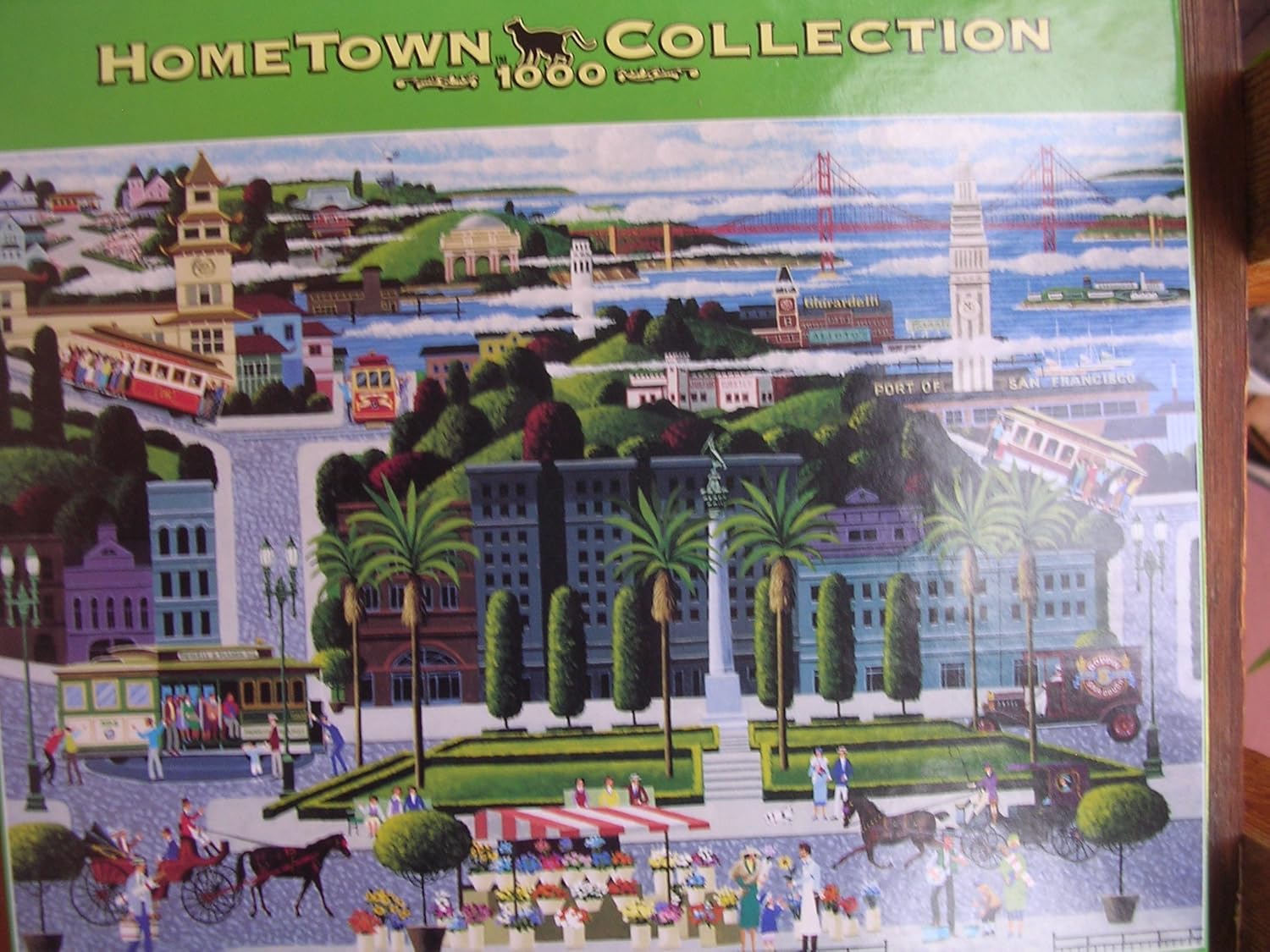 Amazon.com: Hometown Collection 1000 Piece Jigsaw Puzzle ; Cable Cars ...