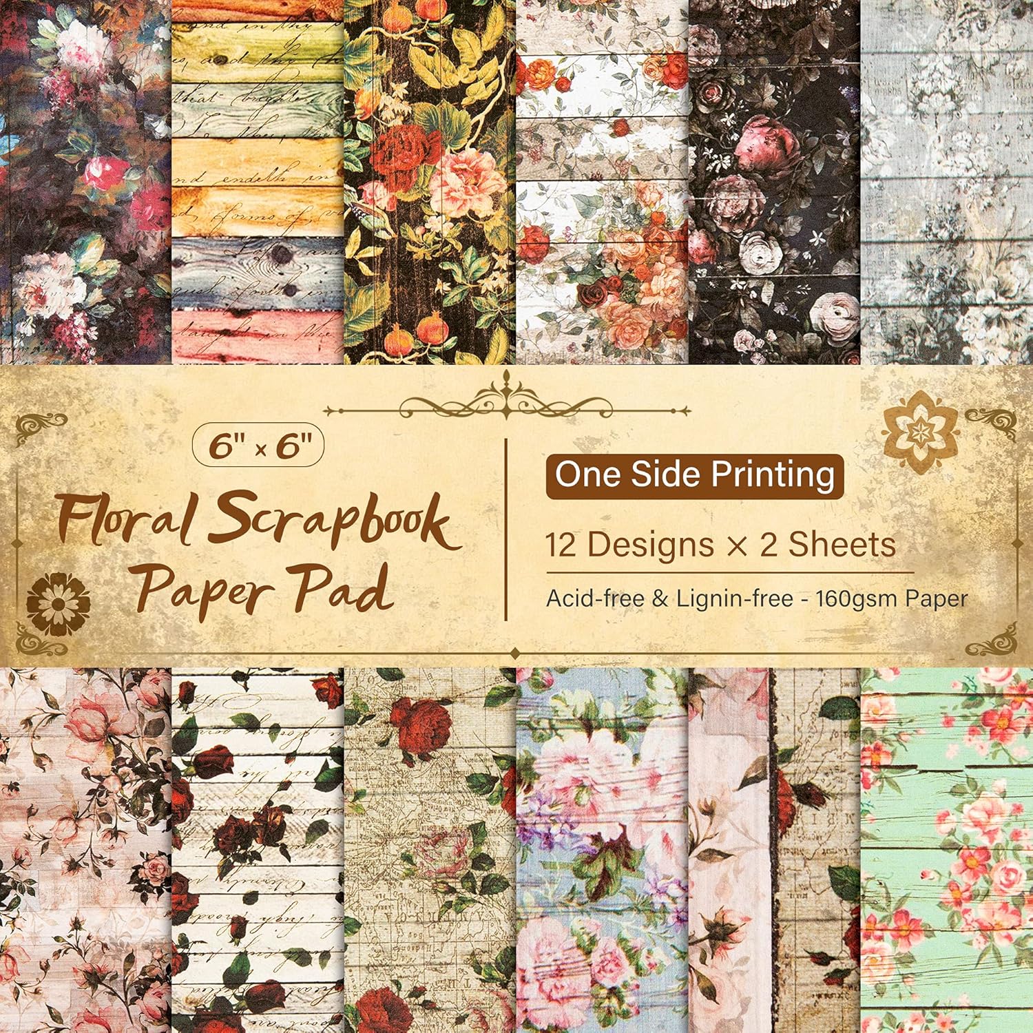 Buy VONDY Cardstock Paper Pad 6x6 Pink Red Floral Pattern Scrapbook buy-vondy-cardstock-paper-pad-6x6-pink-red-floral-pattern-scrapbook