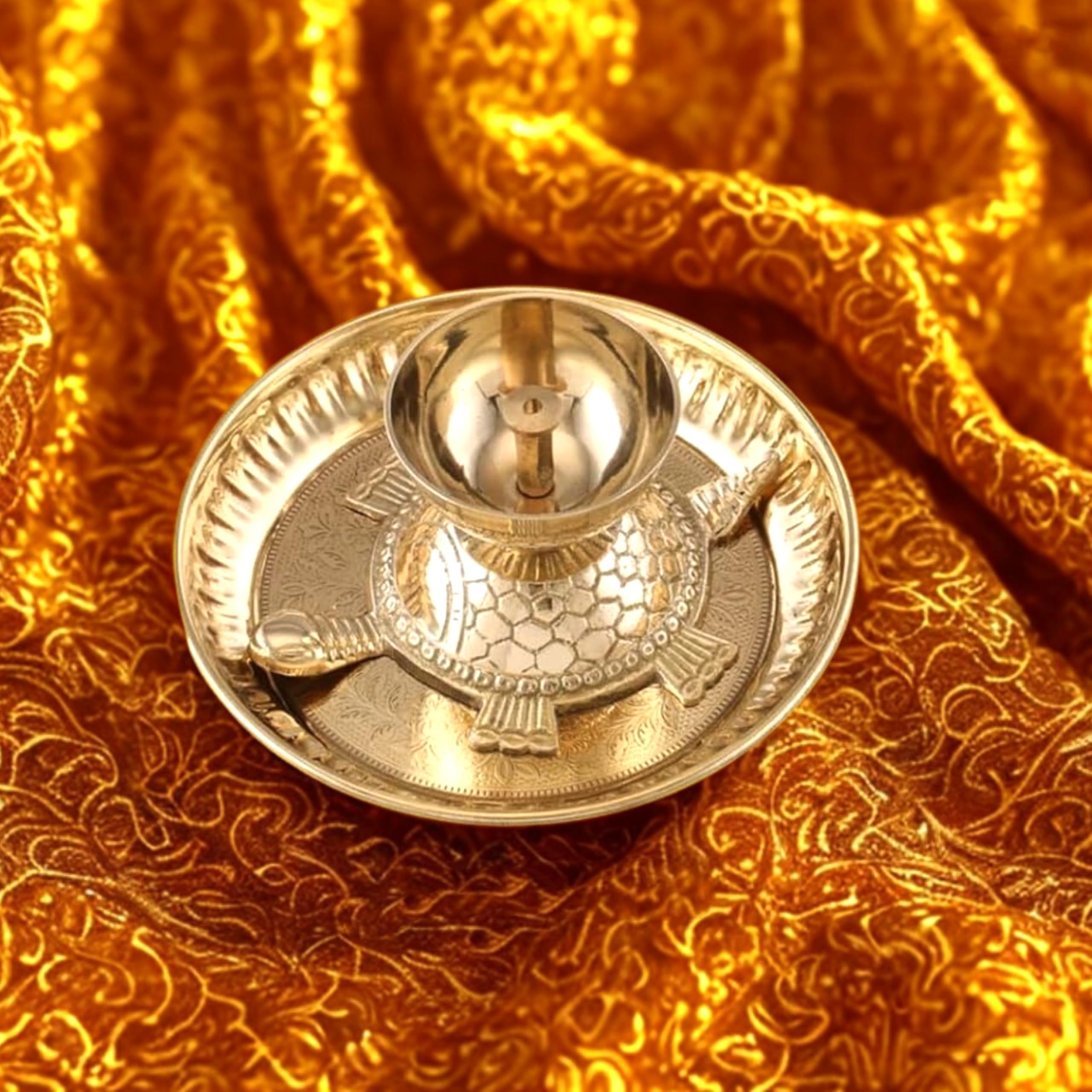 Buy Sacch | Pure Brass Udupi Nanda Diya for Puja (Set of 2 ...