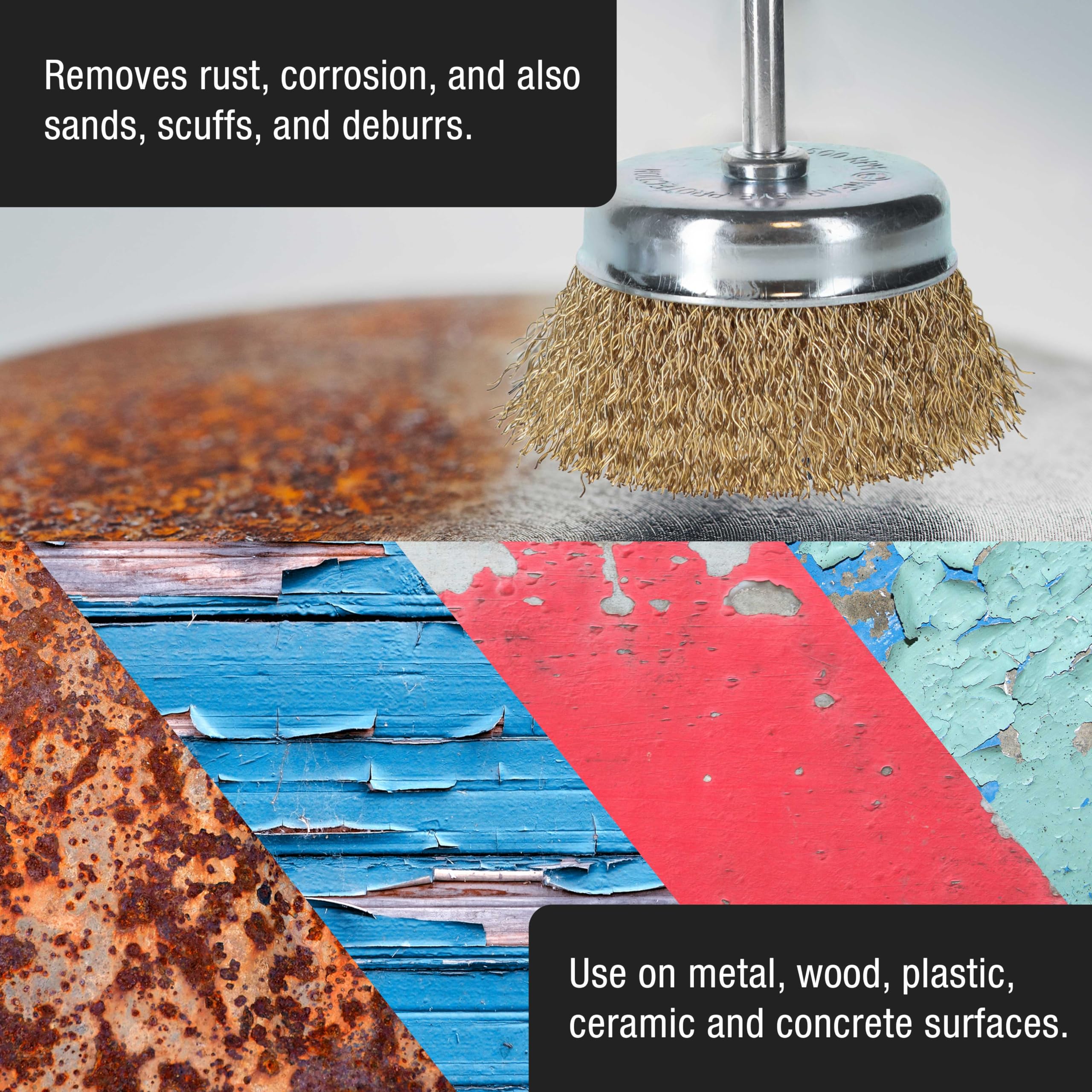 Snapklik.com : Dura-Gold 7-Piece Abrasive Brass-Coated Wire Wheel, Cup Brush, And End Brush Set ...