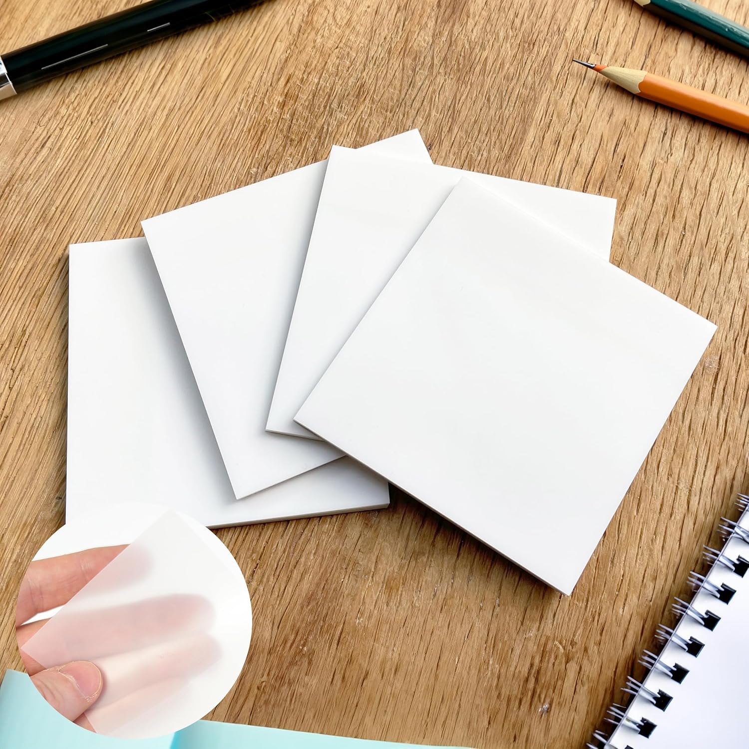 Transparent Sticky Notes, 200 Clear Sticky Notes, See Through Tracing ...