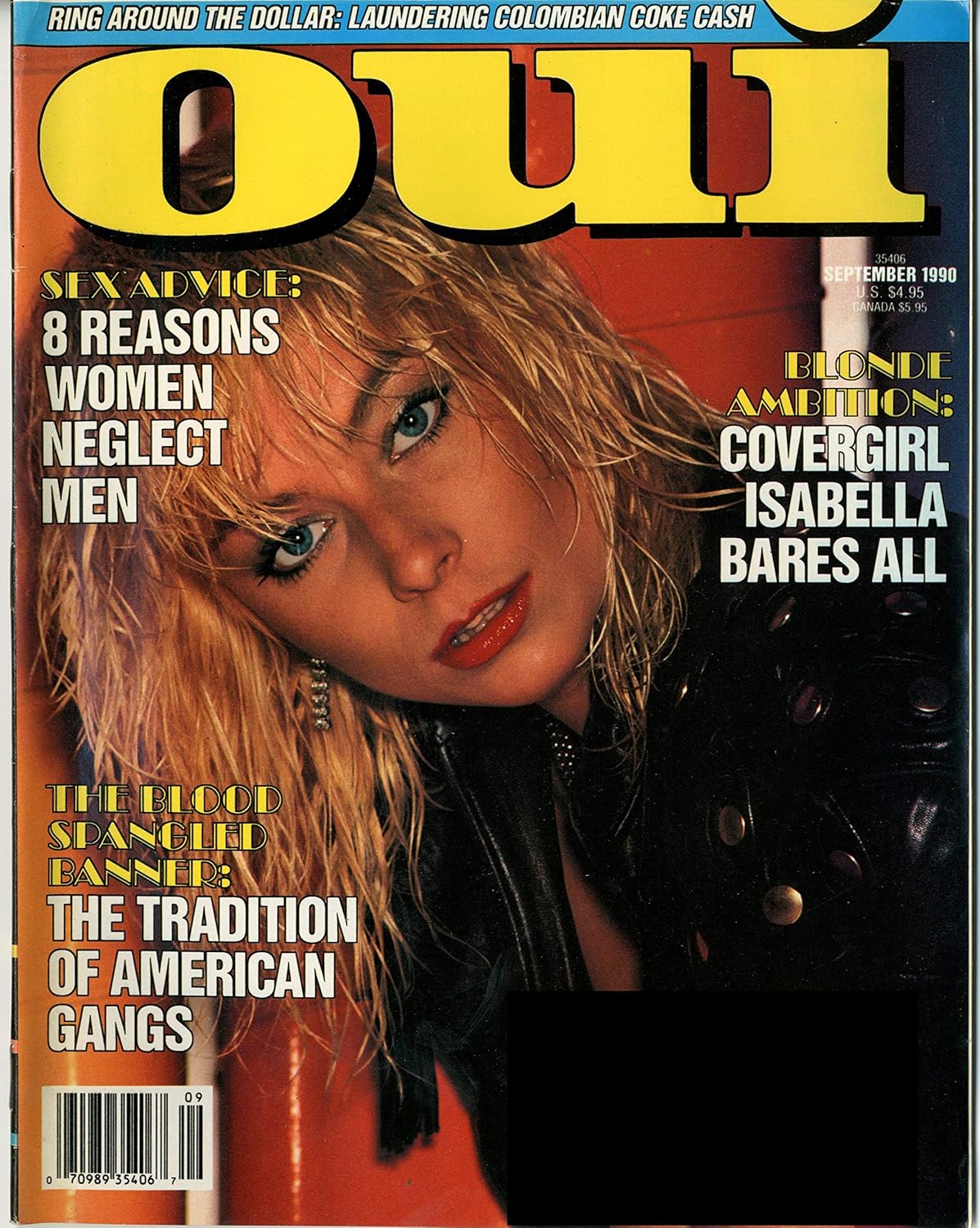 Oui Magazine Cover Girl Isabella September 1990: Amazon.com: Books