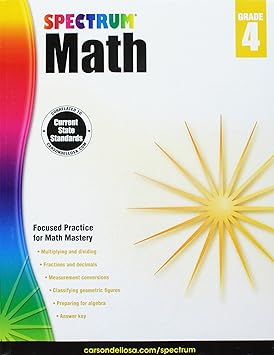 Amazon.com: Spectrum Math Workbook, Grade 4 : Office Products