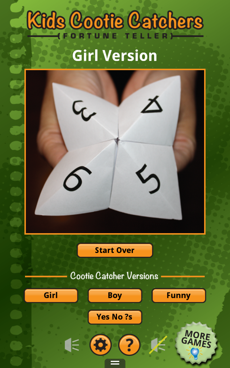 Kids Cootie Catchers (Fortune Teller) - App on Amazon Appstore