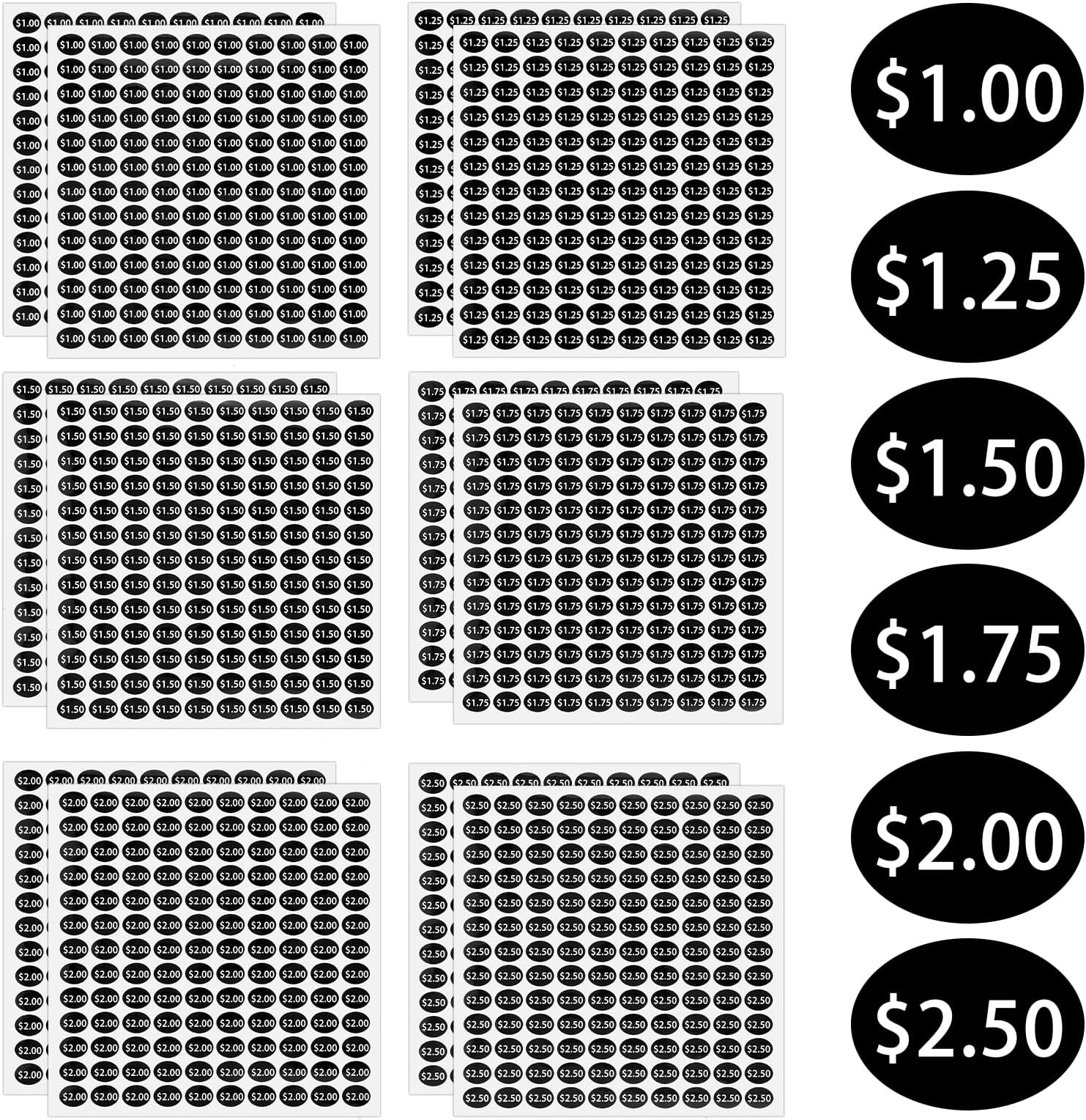 Amazon.com : 3120PCS Small Sticker Price Tags Vending Machine Labels ...