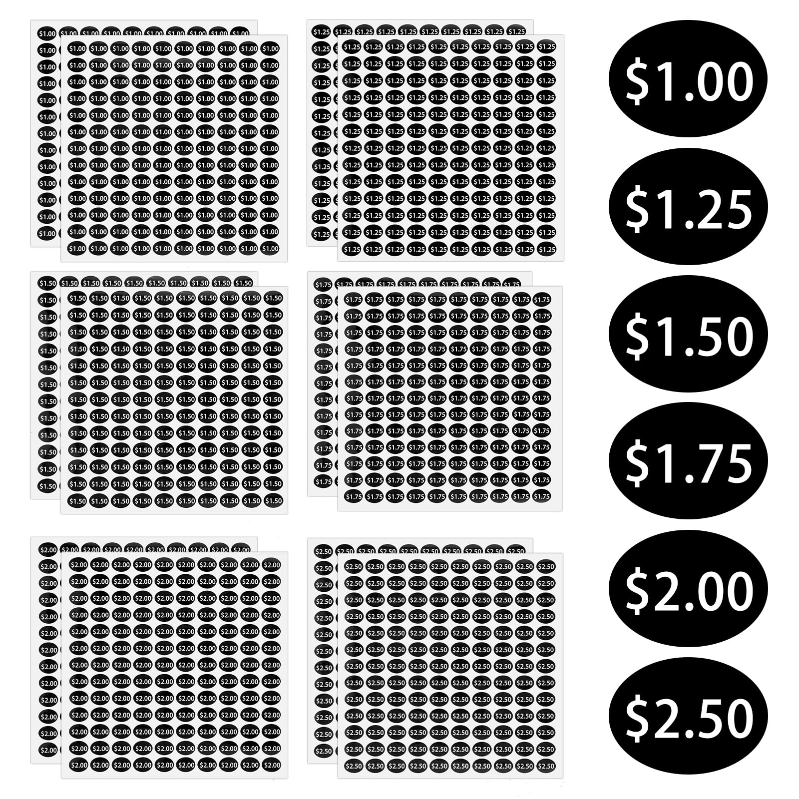 Amazon.com: 1440 Pcs Yard Sale Stickers Snack Vending Machine Labels ...