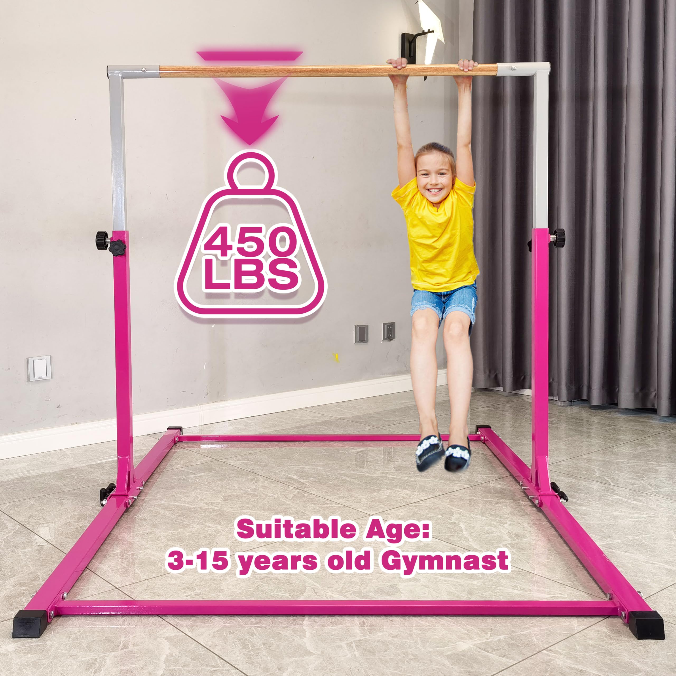 Snapklik.com : PreGymnastic No Wobble Gymnastics Bar, 6ft Long Base ...