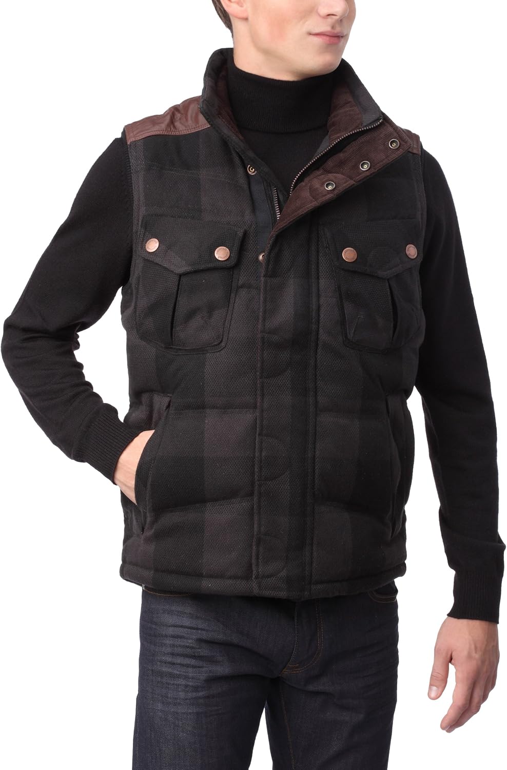 Timberland Thermotech Fabric Rugged Plaid Men's Jacket Charcoal Heather ...