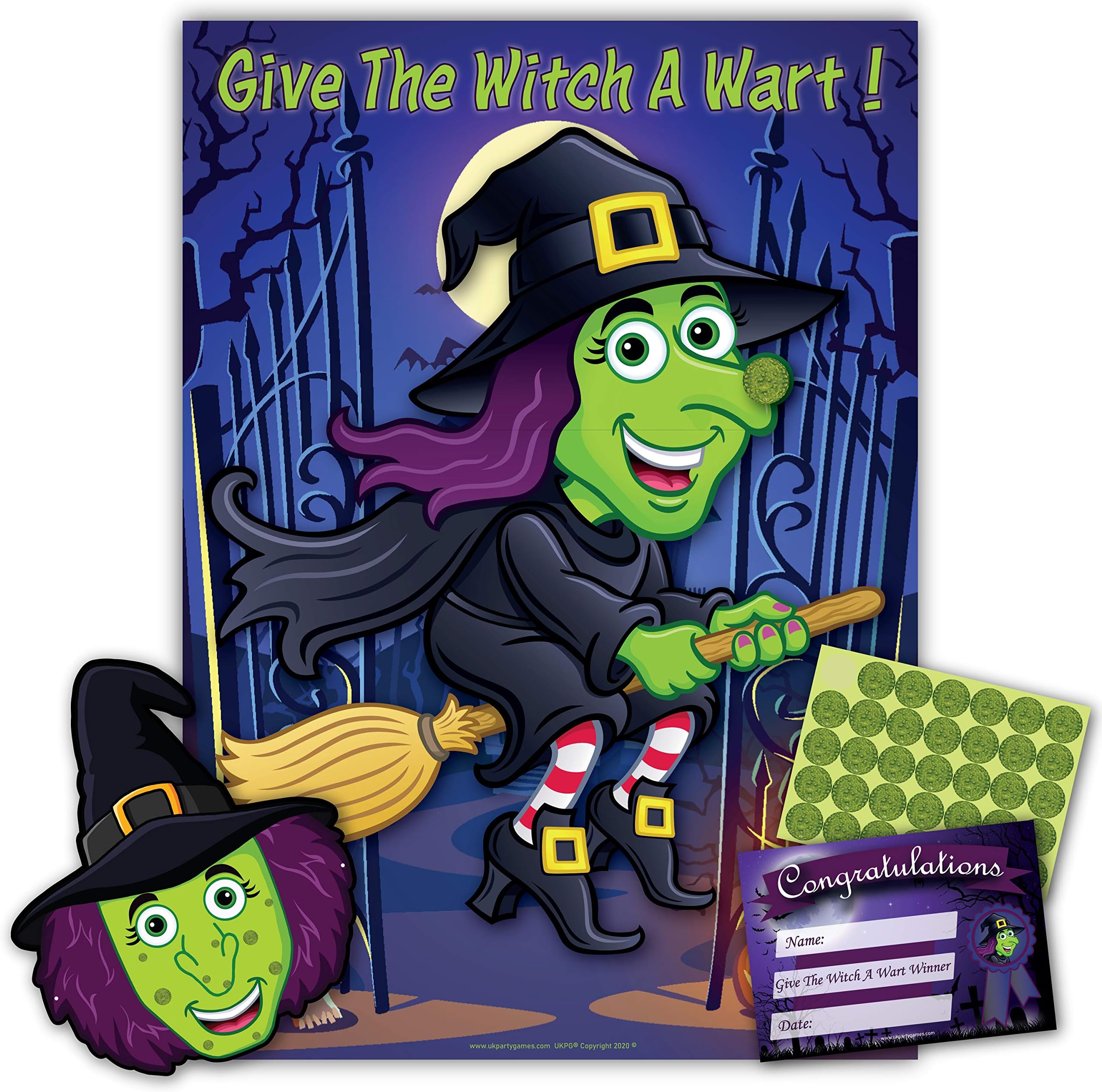 Halloween Party Game – GIVE THE WITCH A WART | 35 Players | Prize | XL ...