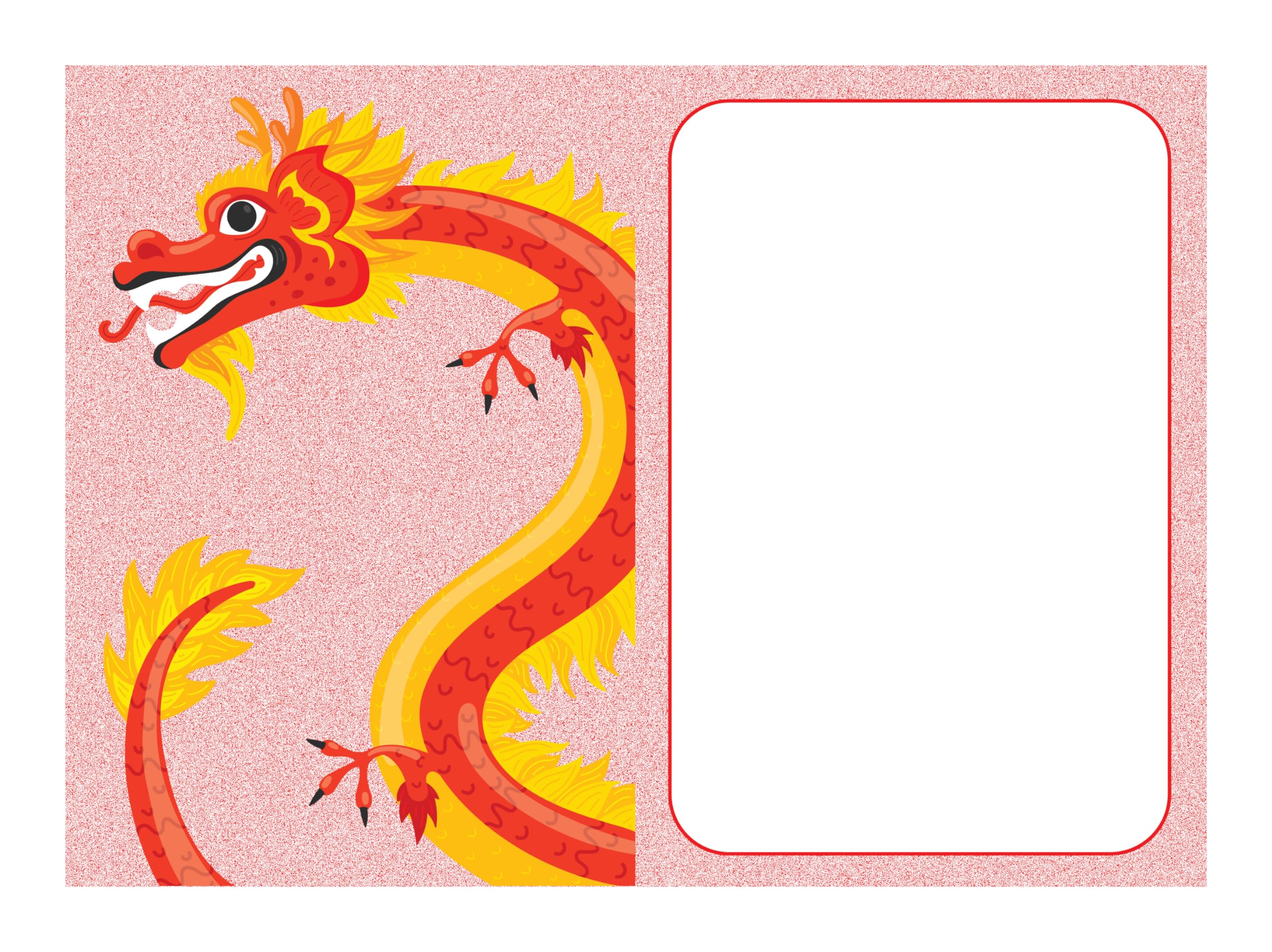 Red Chinese Dragon Design