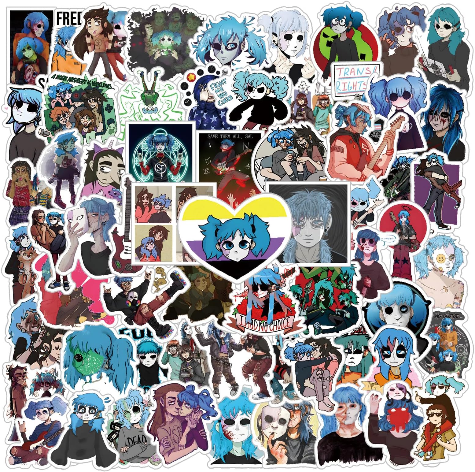 Amazon.com: Pack of 6-2" Stickers -Sally Face Pack 2 Sticker : Electronics