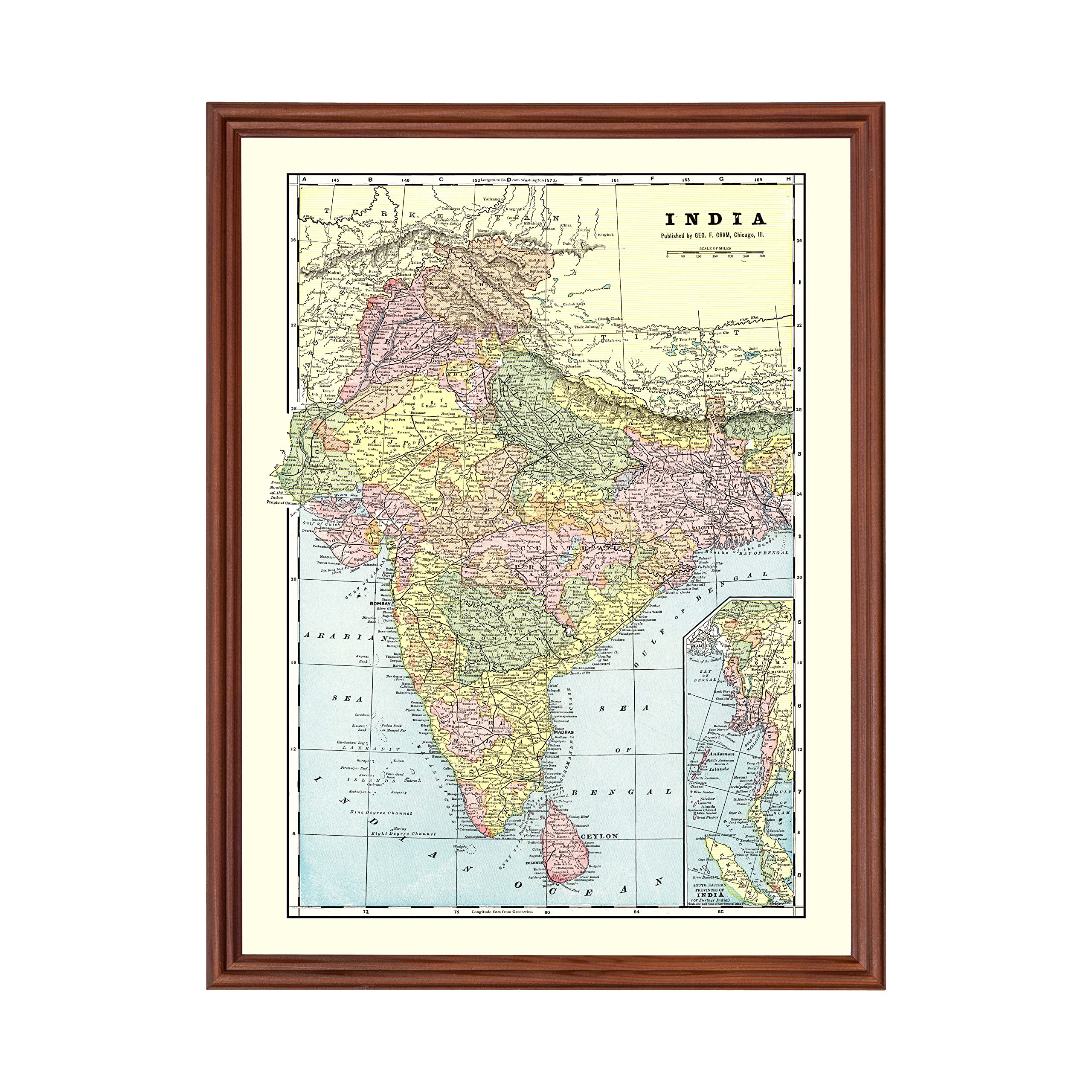 Buy India 1901 - Museum Quality Vintage India Art Wall Decor ...