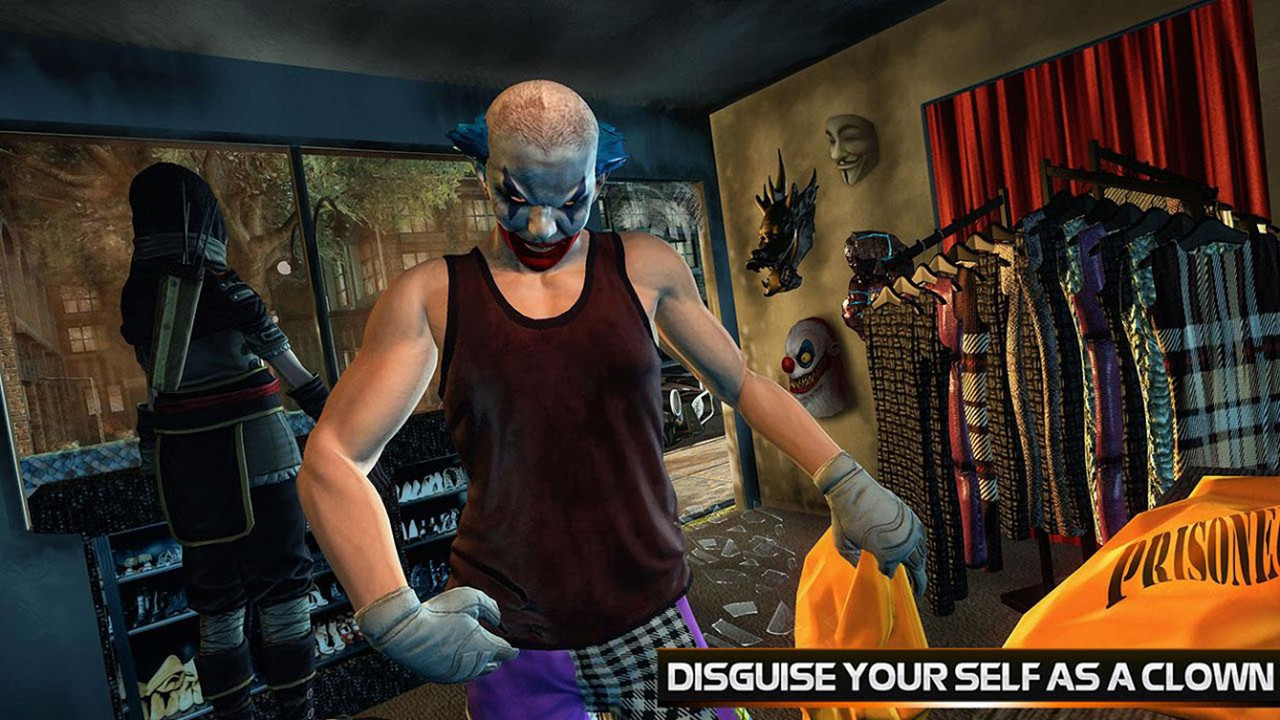 Russische Clown Robbery Meister Heist Bank Simulator 3D: Verbrechen ...