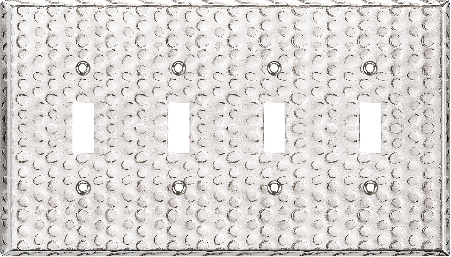 LIDER Toggle Light Switch Metal Wall Plate, Stainless Steel SwitchCover ...