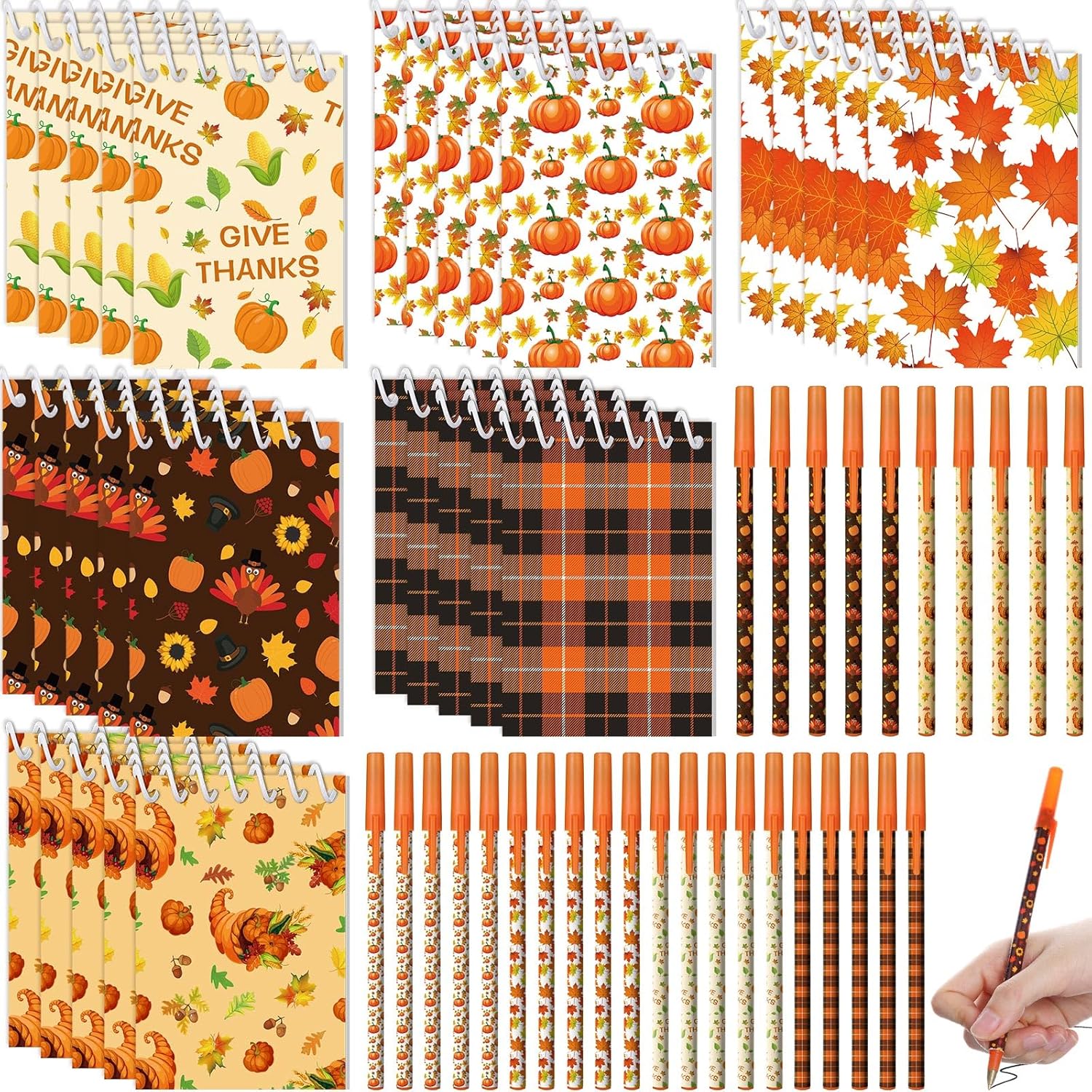 Amazon.com : MotiMind 60 Pcs Thanksgiving Fall Ballpoint Pens and Mini ...