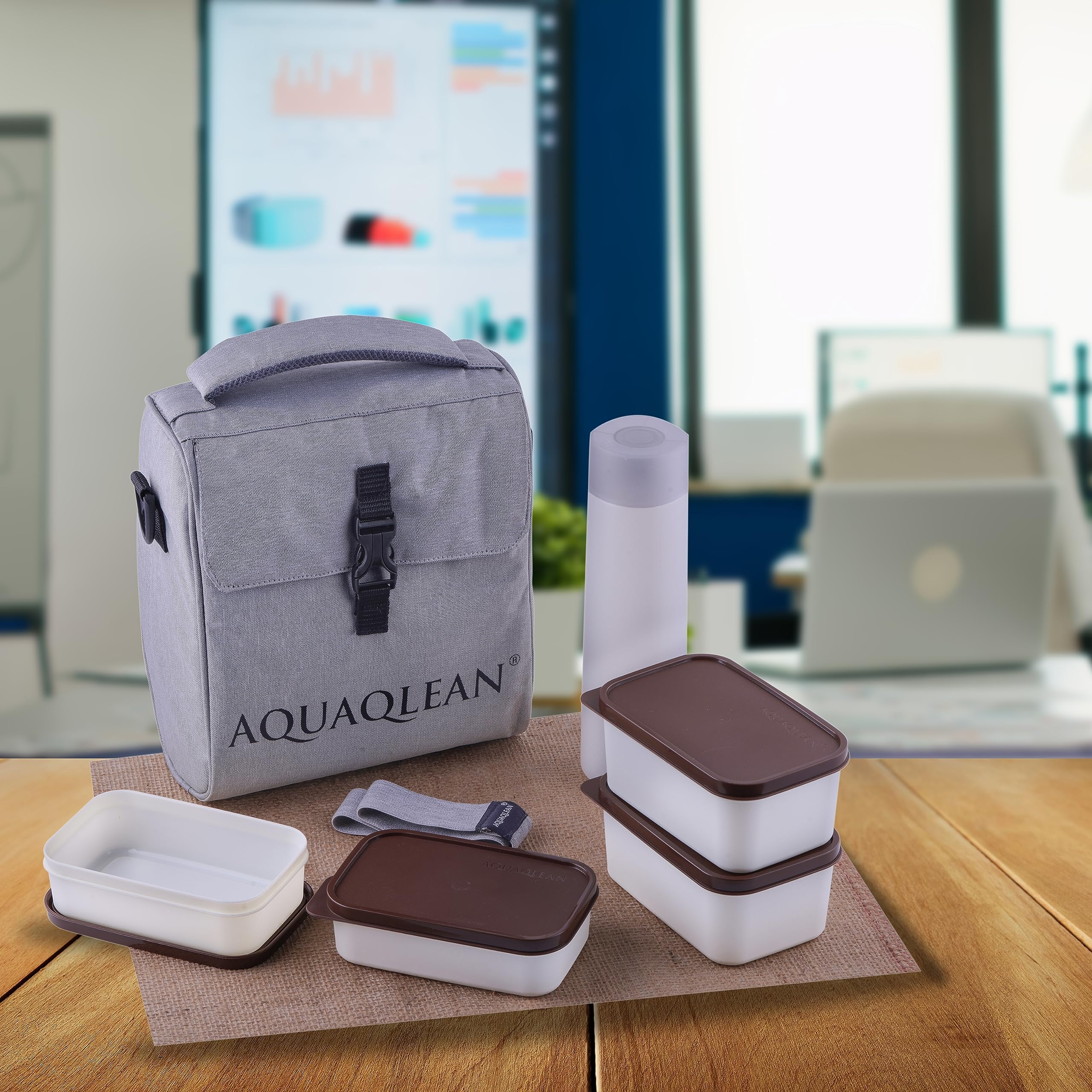 Buy URBAN MUNCH Lunch Box for Men for office use with Steel Cutlery and ...