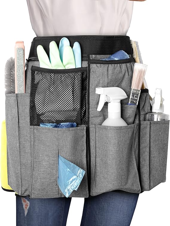 Amazon.com: LoDrid Cleaning Apron for Housekeeping with 9 Pockets ...