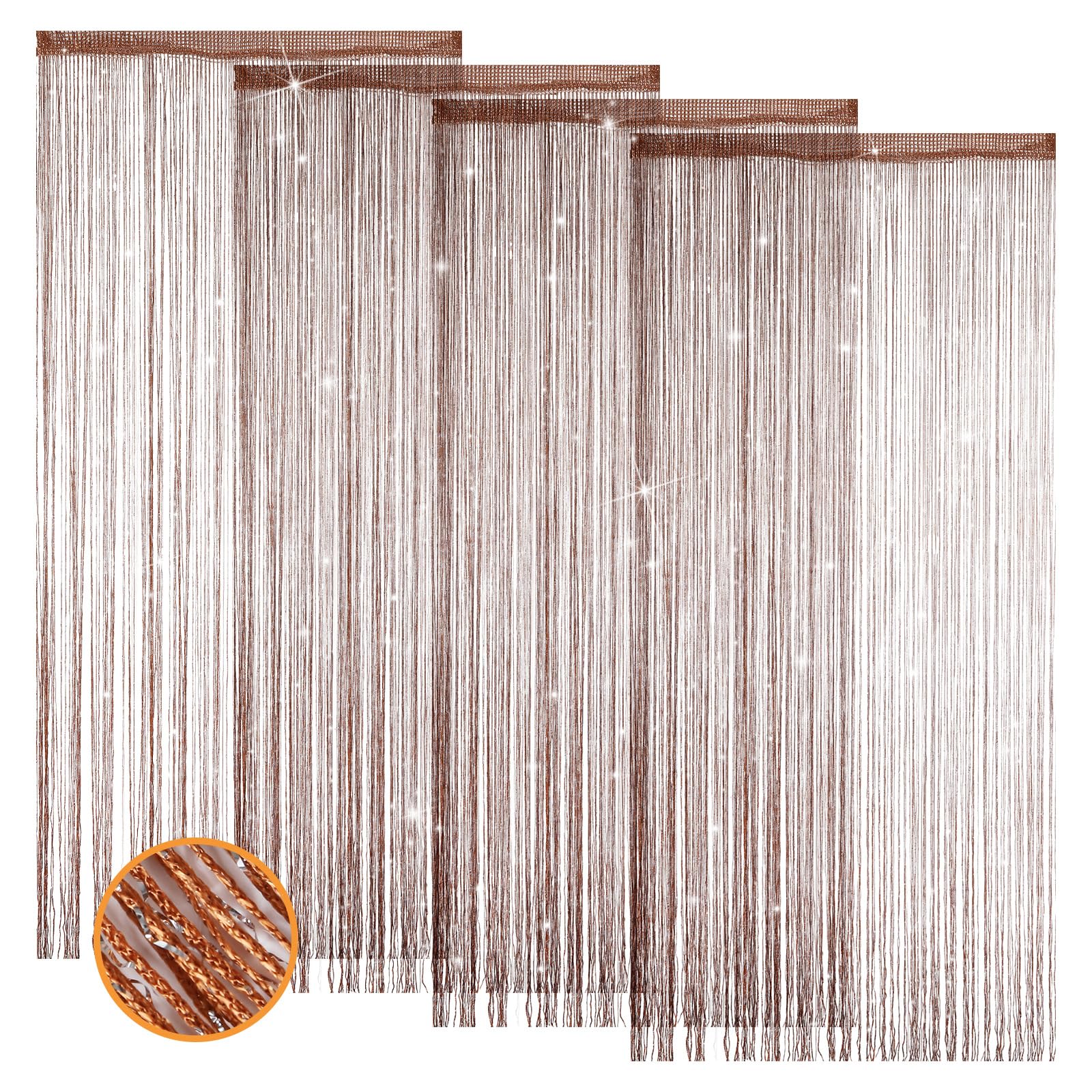 Amazon.com: 4 Pieces Glitter String Curtains Doorway Beads Curtains, 39 ...