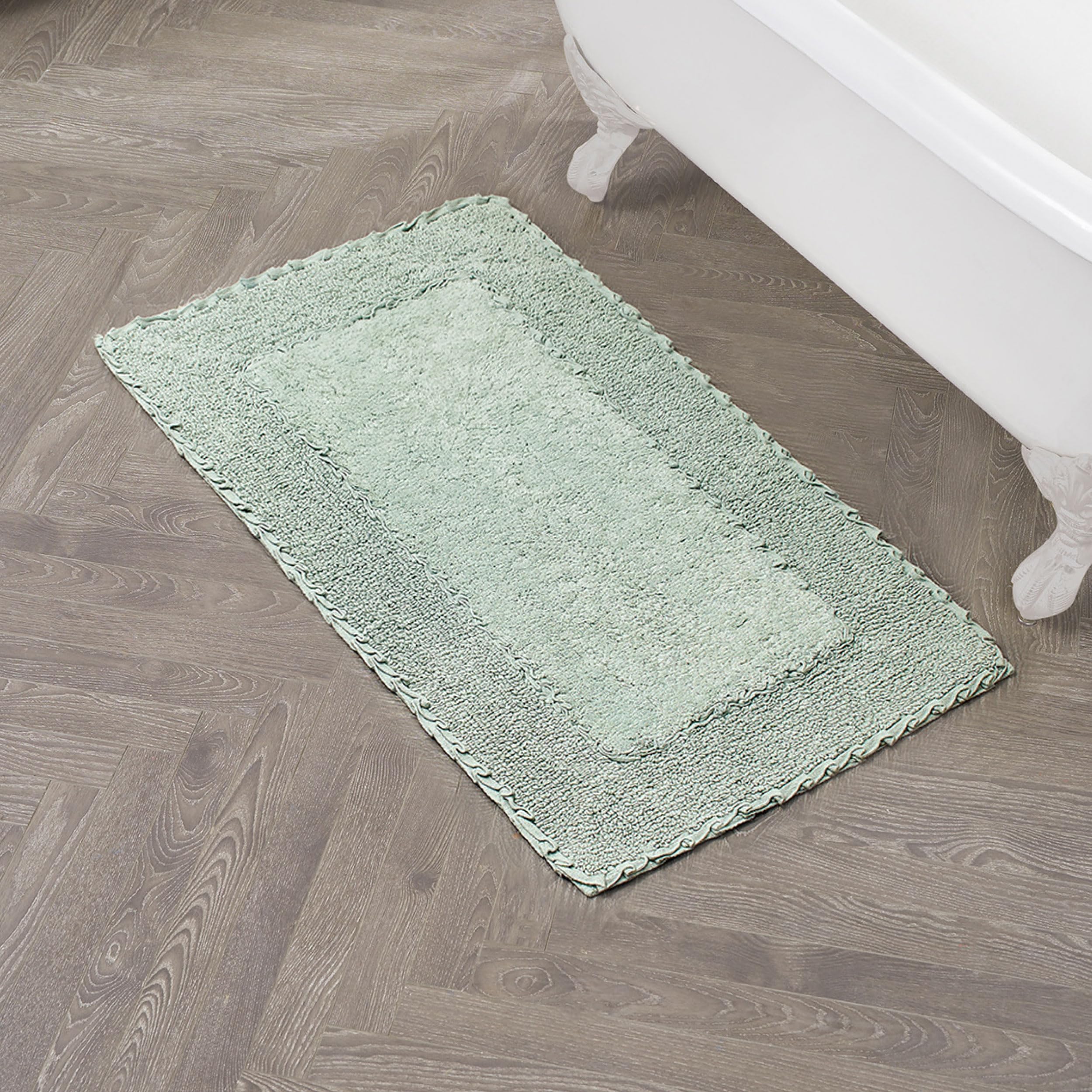 Amazon.com: Laura Ashley Ruffle Border Sage Green 27"x 45" 100% Cotton ...