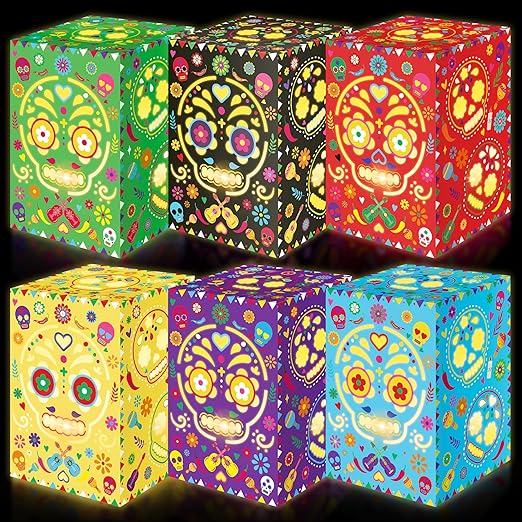 Amazon.com: 36 PCS Day of The Dead Decorations Sugar Skull Candle ...